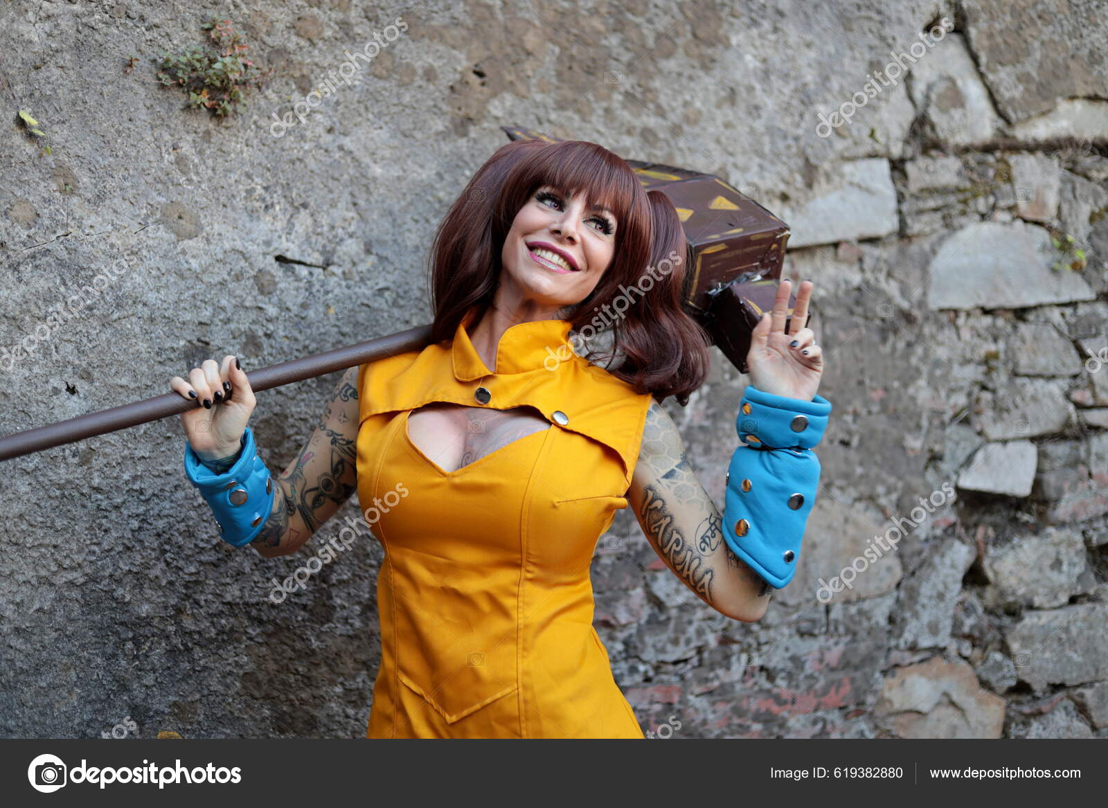 Lucca Tuscany Italy October 2022 Cosplayer Girl Dressed Diane Character ...