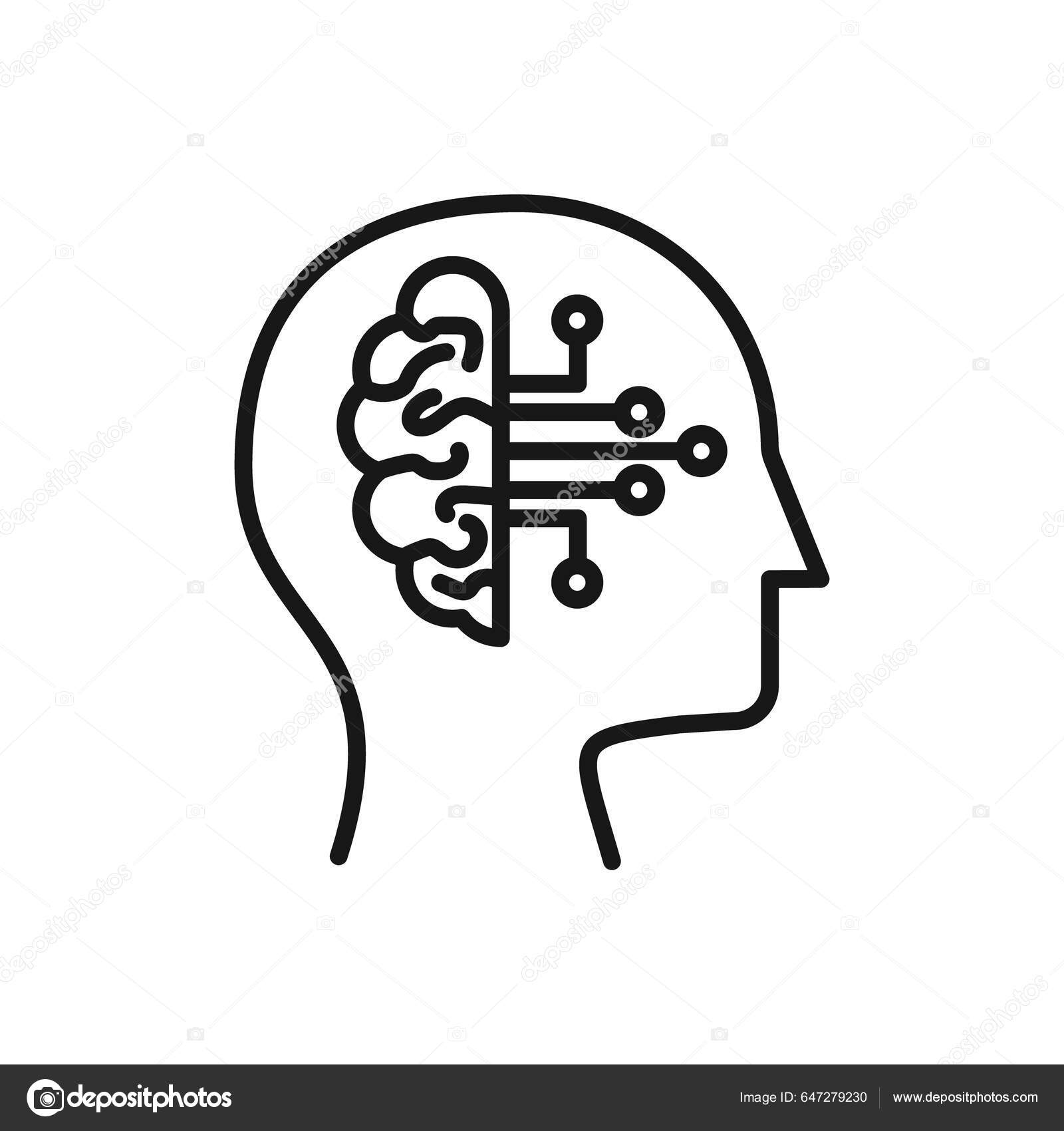 Icona Modificabile Dell'intelligenza Artificiale Illustrazione ...