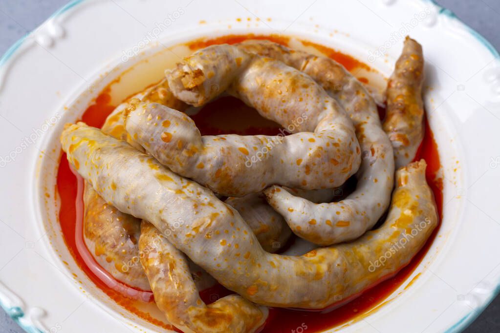 Traditional delicious Turkish cuisine, Middle Eastern dishes, offal ...