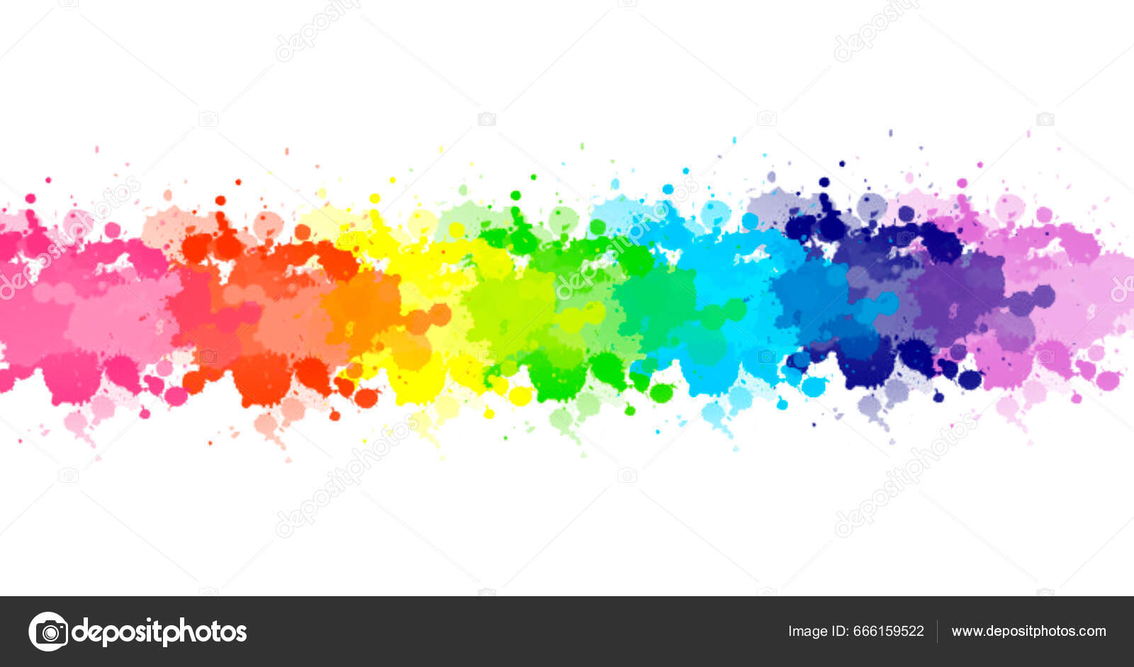 Multicolor Splash Watercolor Stain Template Your Designs Stock Photo by ...