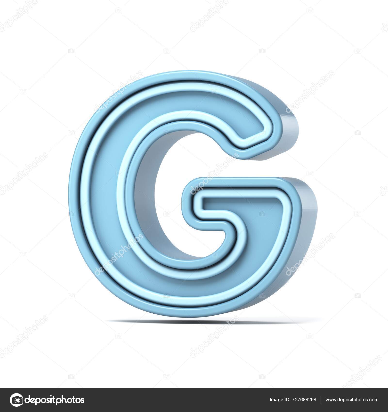 Pastel Fuente Azul Letra Representación Ilustración Aislada Sobre Fondo ...