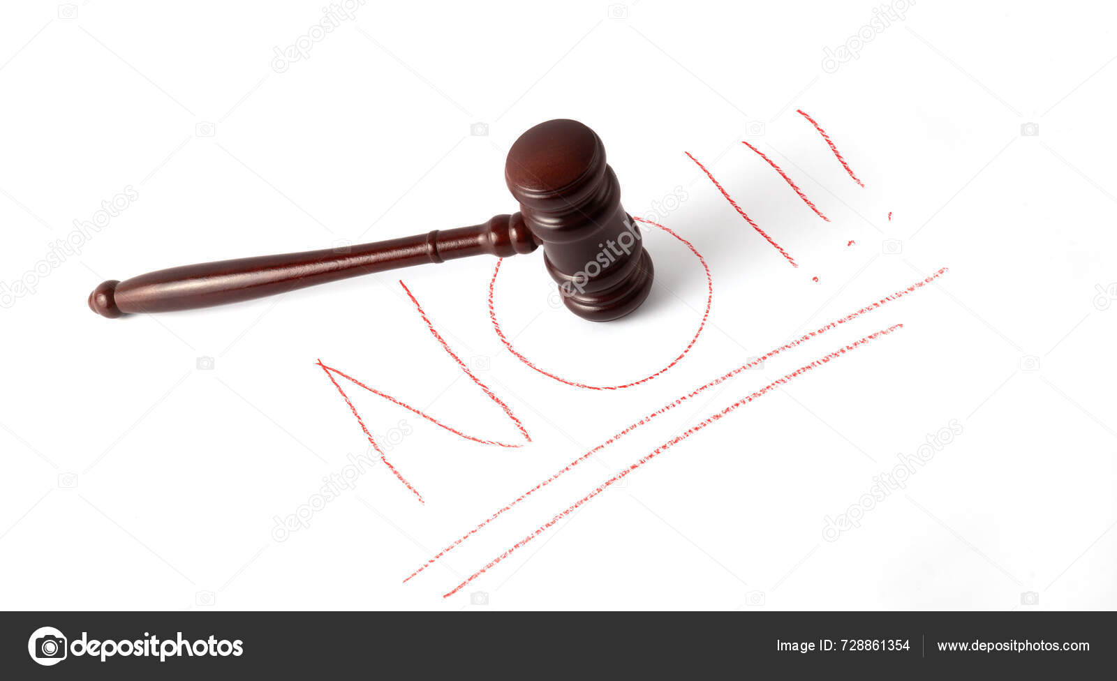 Judge's Gavel Inscription White Sheet Paper — Stock Photo ...