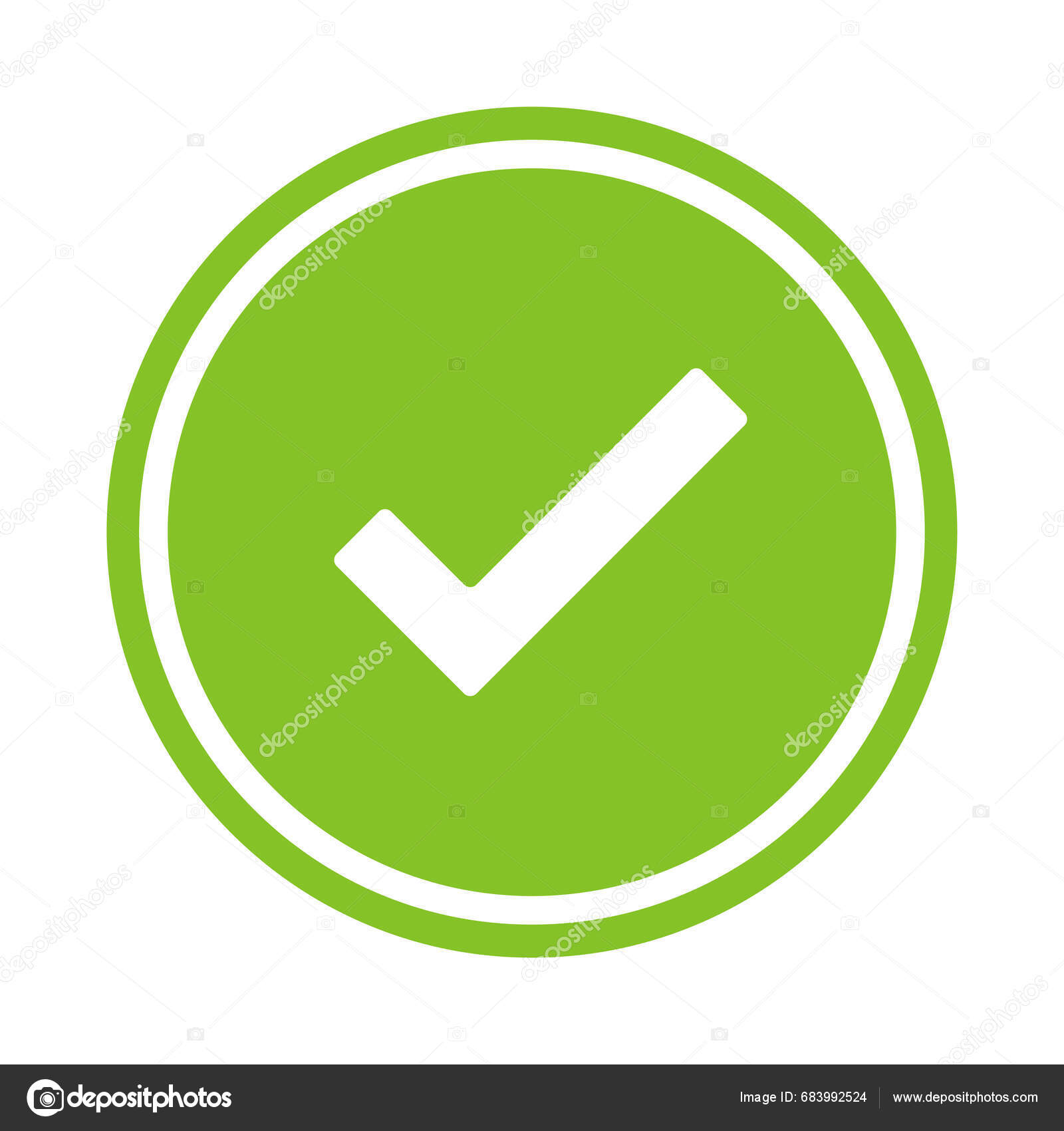 Vector Check Mark Icon Circle Illustration — Stock Photo © andrii19 ...