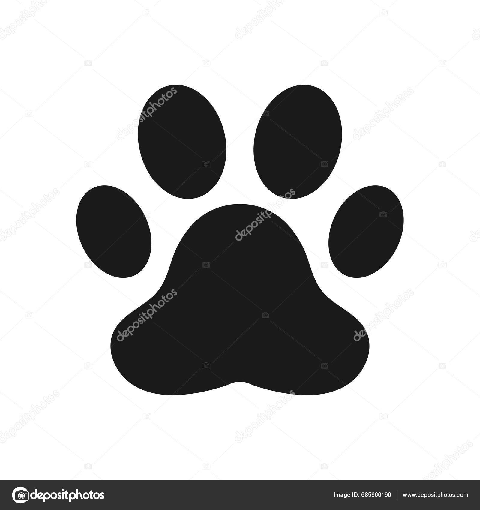 Animal Paw Icon Flat Design Vector Illustration — Stock Photo ...
