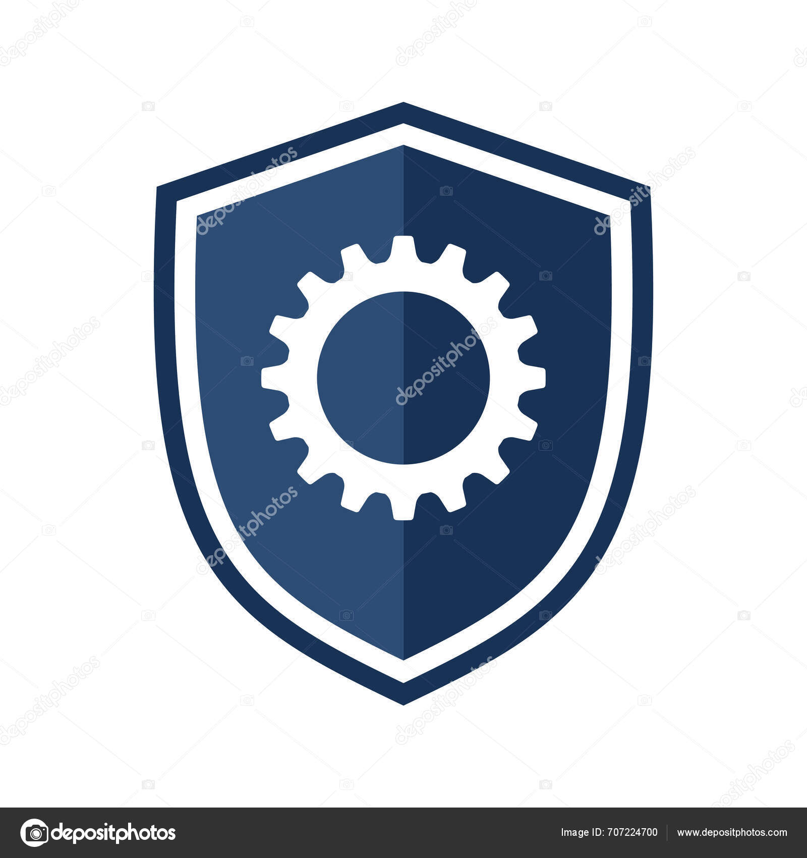 Shield Icon Gears Illustration — Stock Photo © andrii19 #707224700