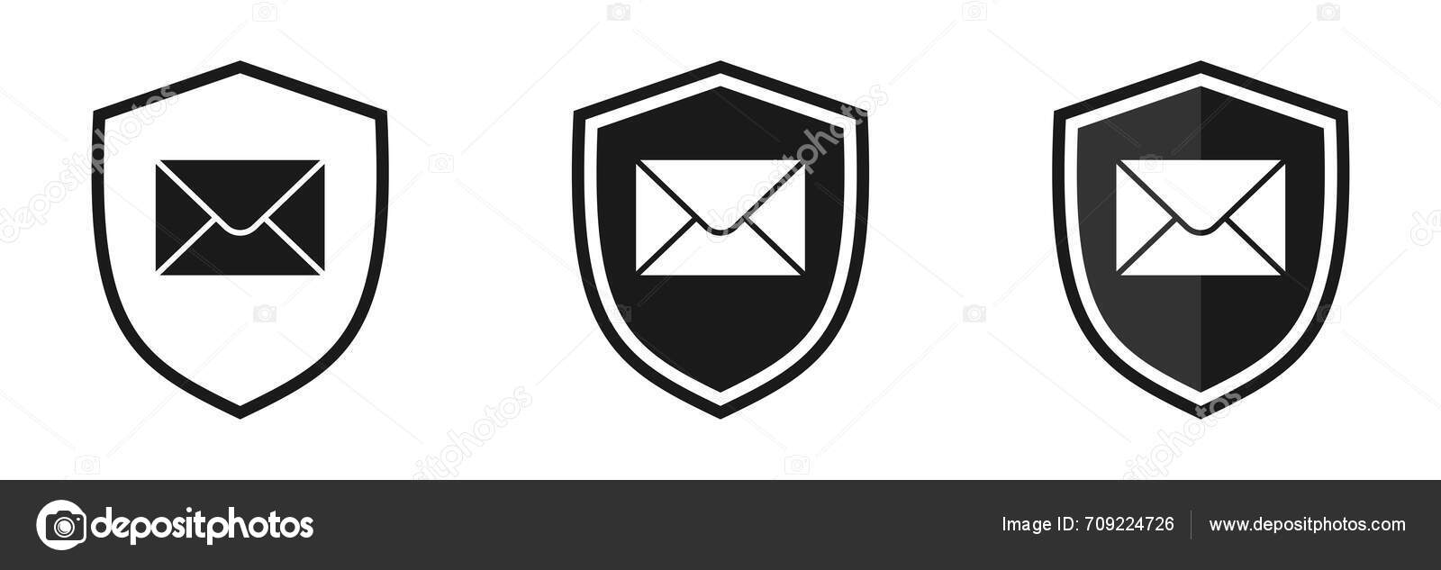 Set Shield Icon Email Illustration — Stock Photo © andrii19 #709224726