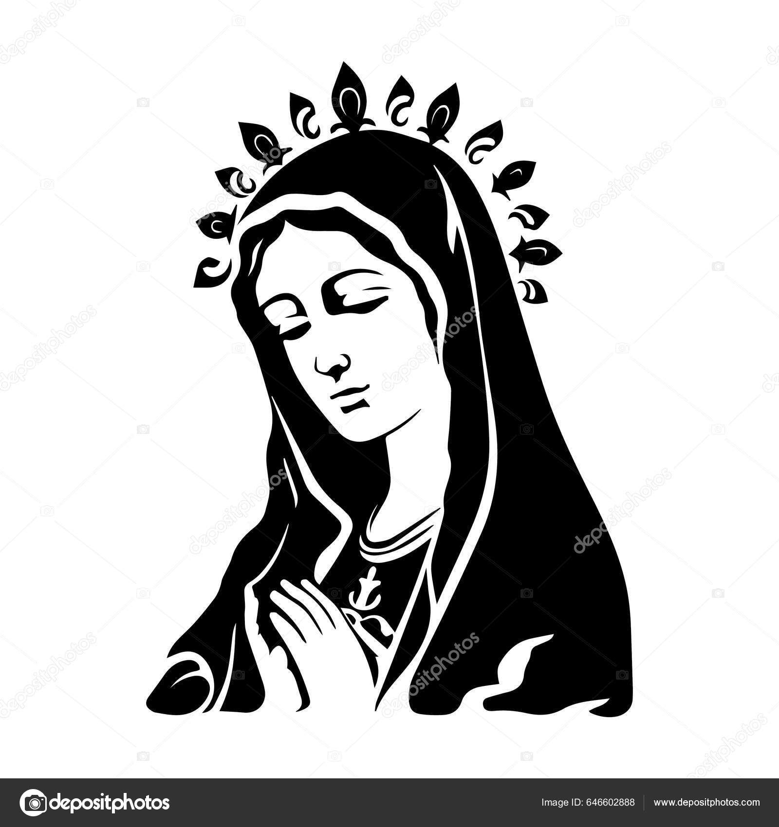 Meksikansk Jomfru Maria Tegning