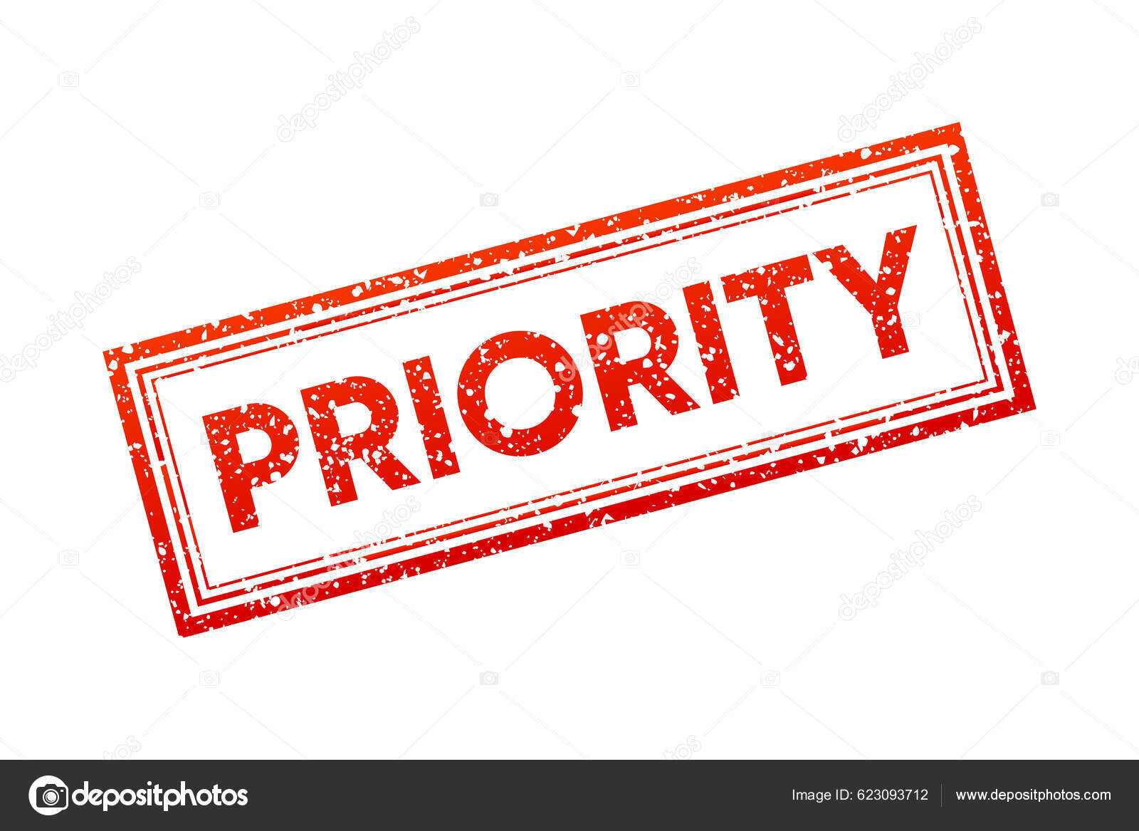 Priority Red Grunge Stamp Isolated White Background Poster Banner ...