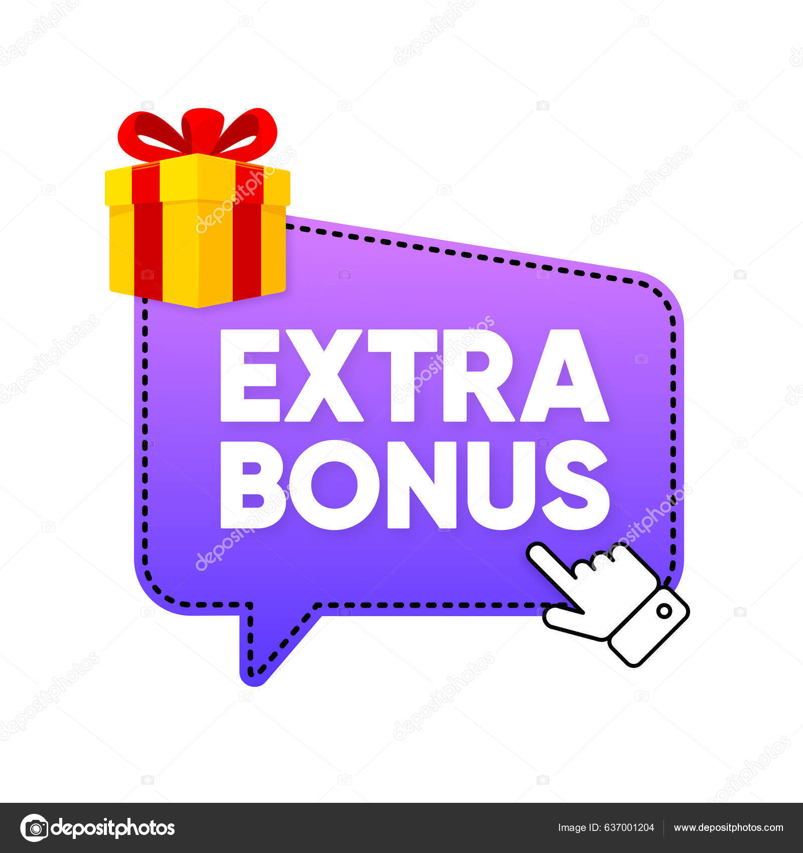 Extra Bonus Label Banner Modern Banner Surprise Gift Web Template ...