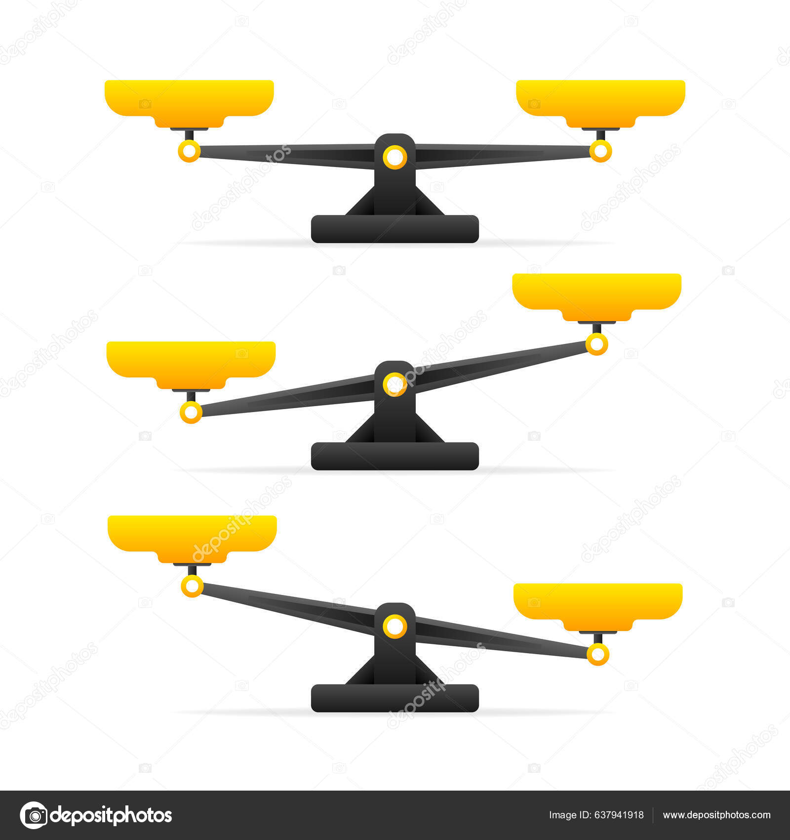 Vector Set Different Scales Flat Style White Background Vector ...