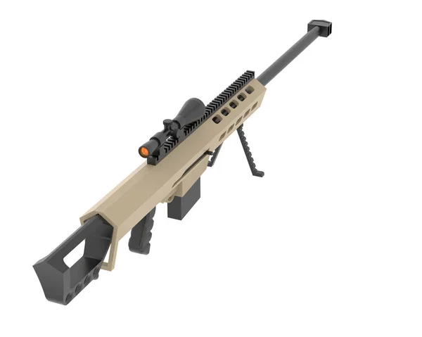 Machine Gun Isolated White Background Rendering Illustration Stock ...