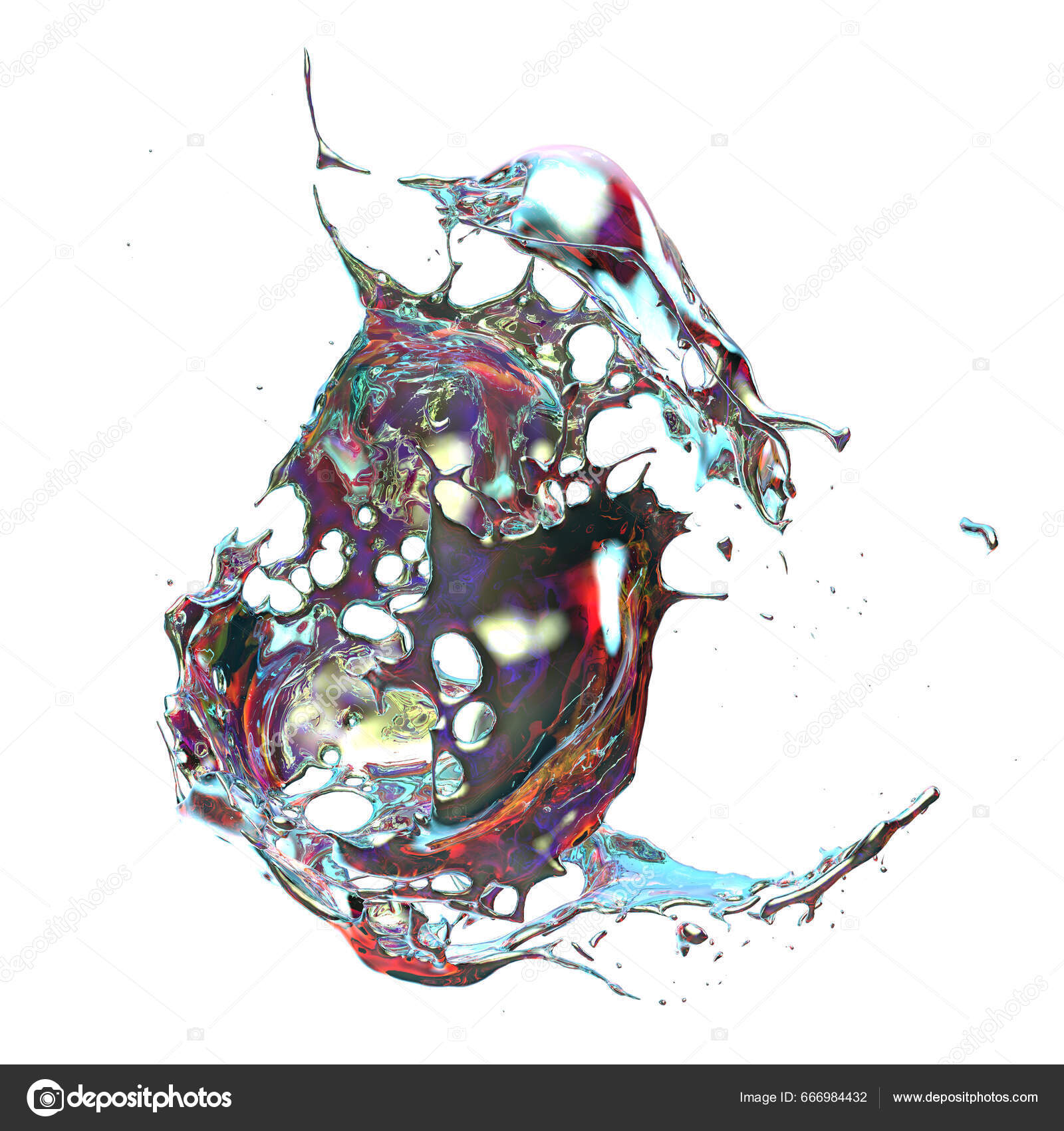 Color Splash White Background — Stock Photo © ChristianNastase #666984432