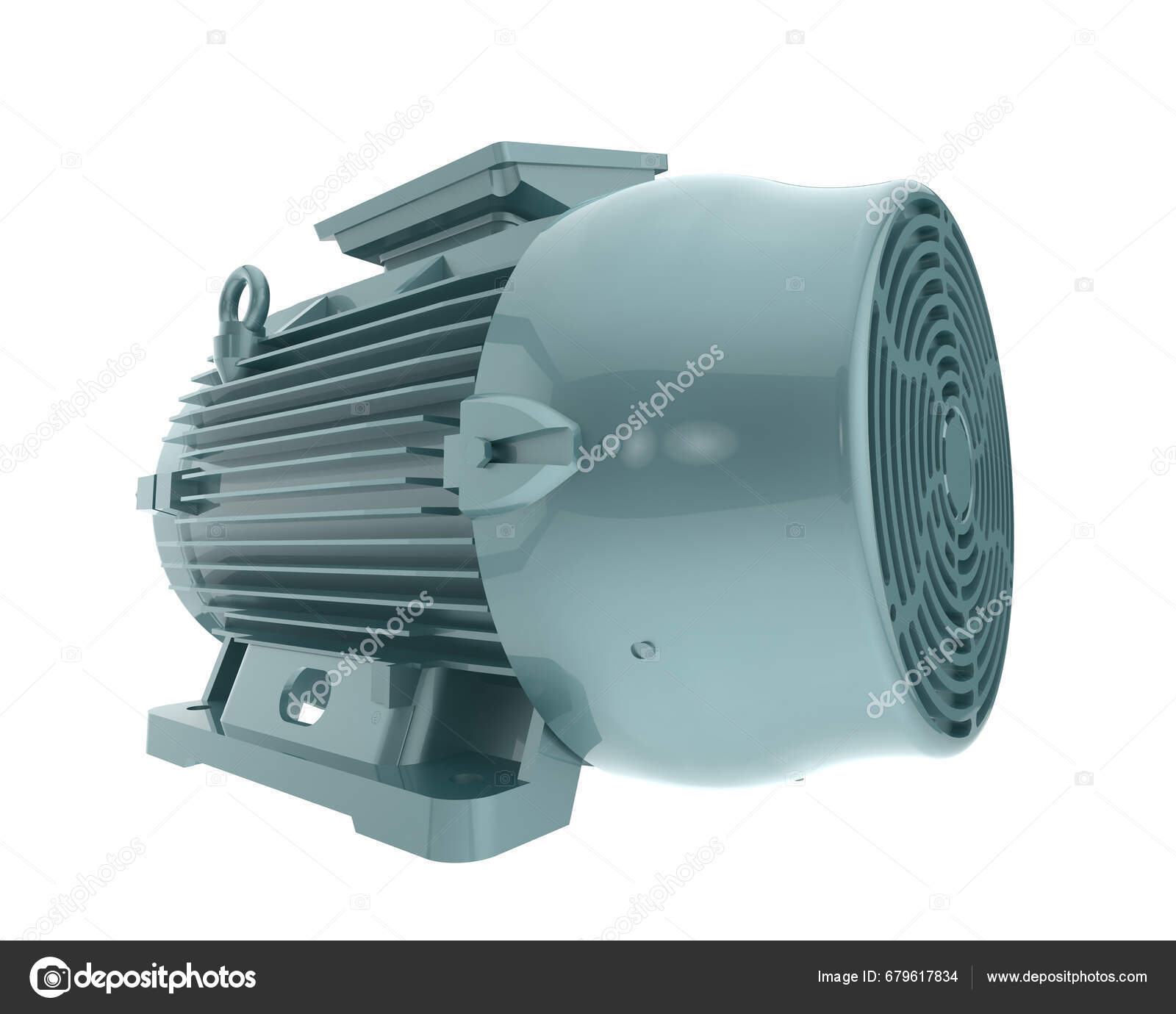 Electric Motor Isolated White Background Stock Photo by ...