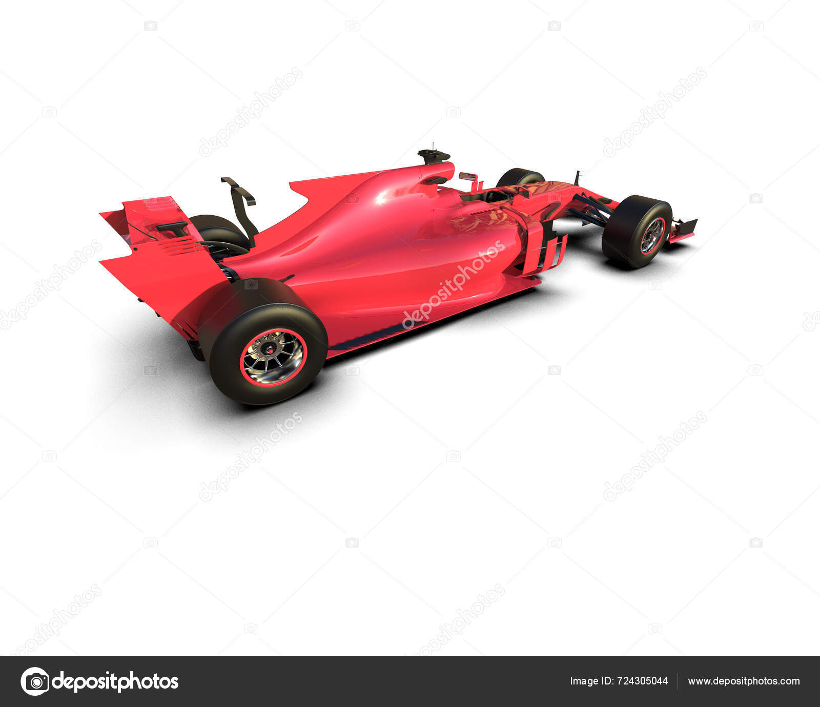 Red Racing Car Isolated White Render — Stock Photo © ChristianNastase ...