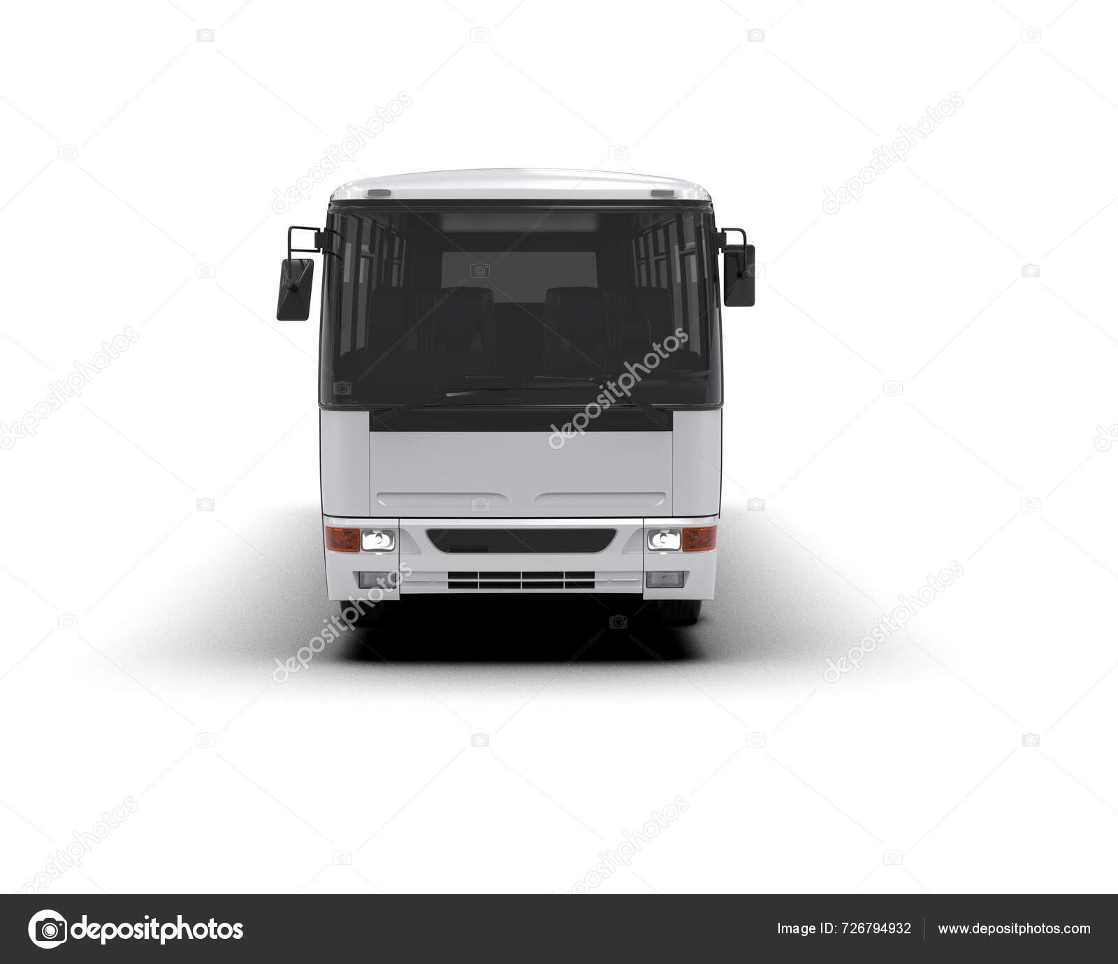 Modern City Bus Isolated White Background Public Transport — Stock ...