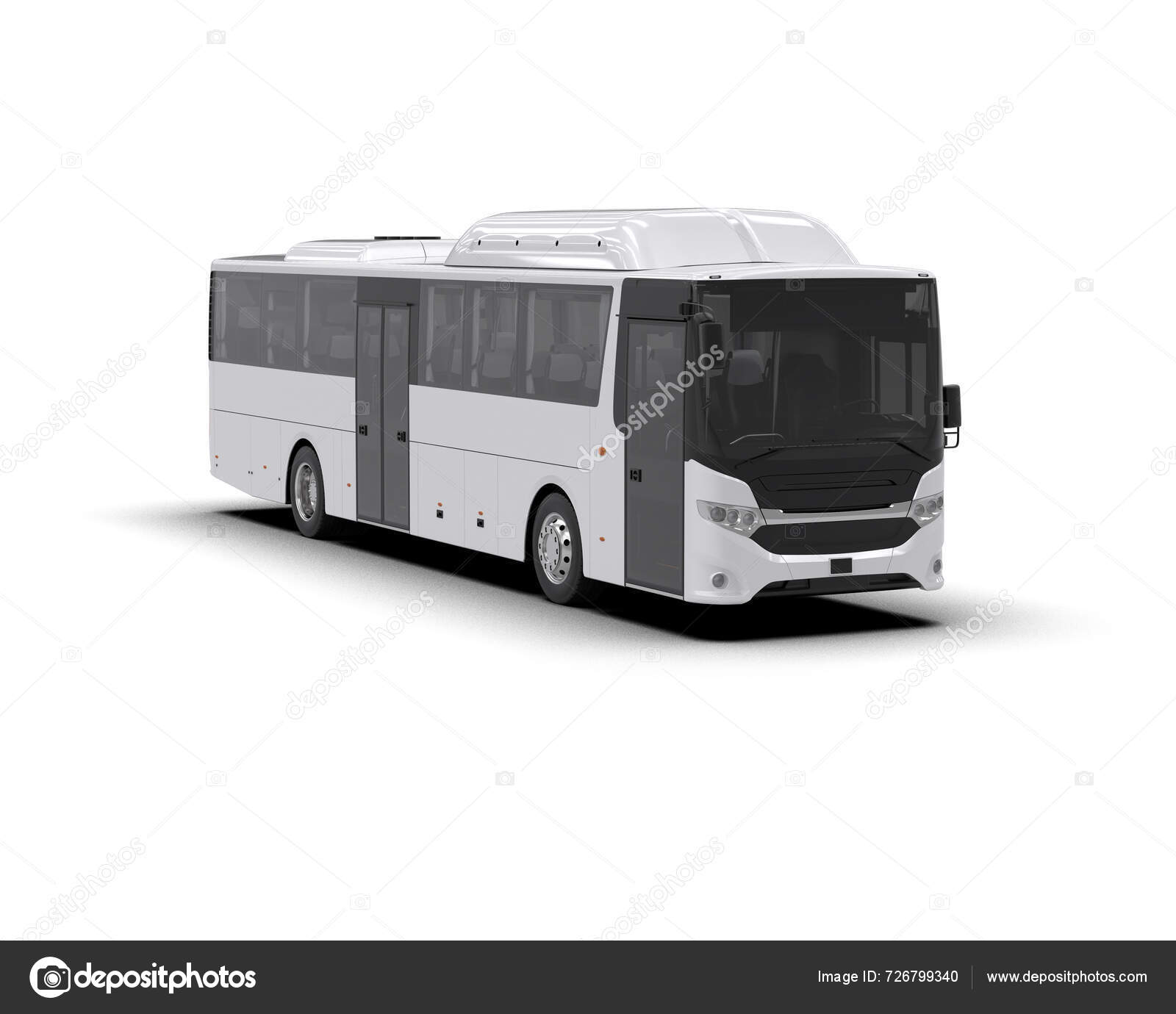 Modern City Bus Isolated White Background Public Transport — Stock ...