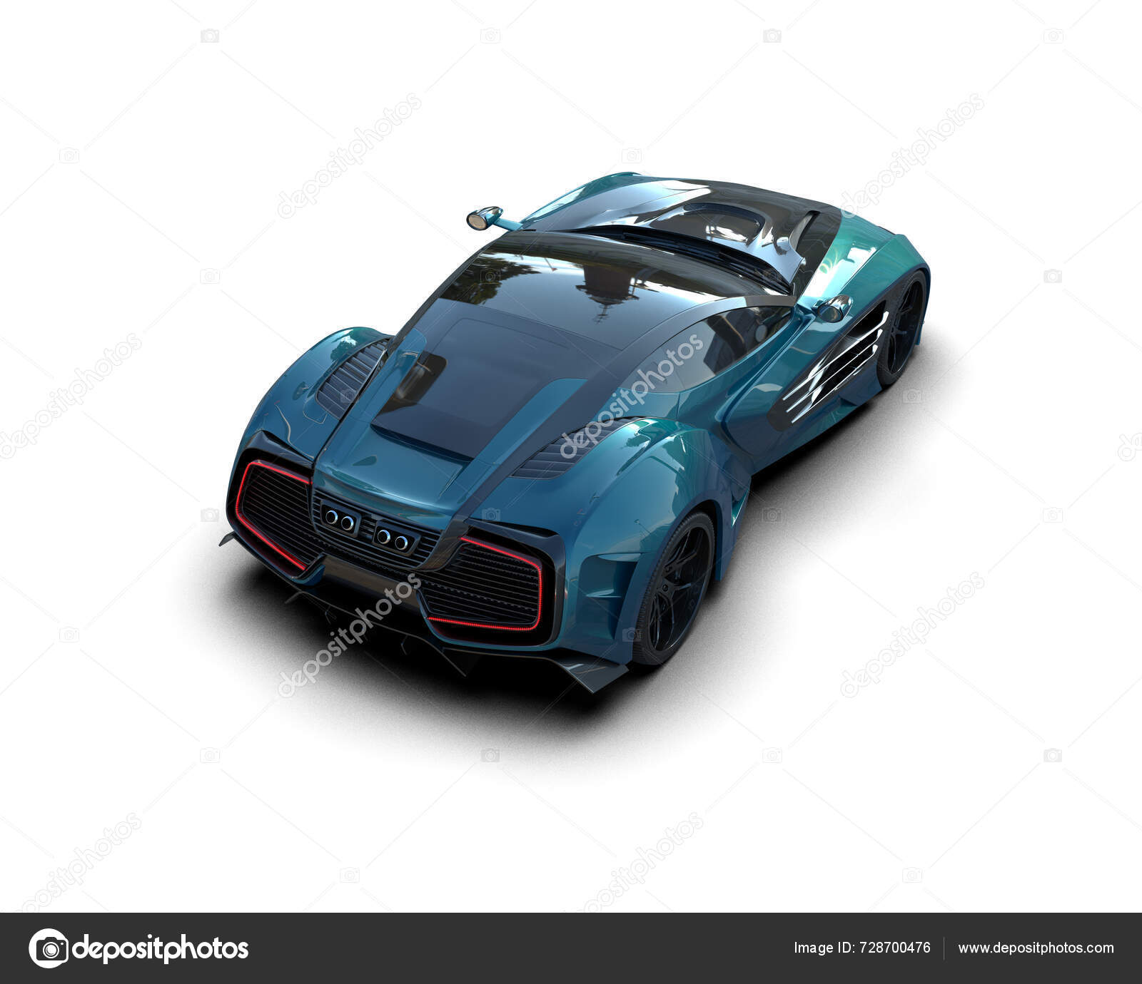 Rendering Illustration Sport Car Isolated White Background — Stock ...