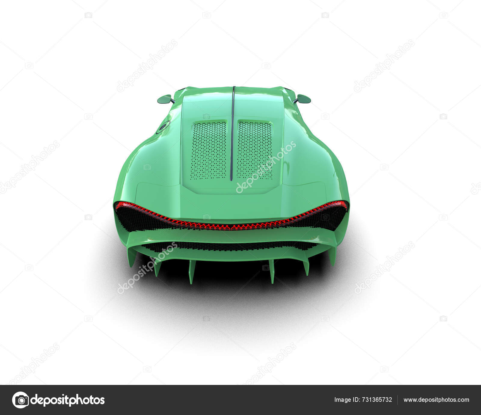 Green Modern Super Car Top View — Stock Photo © ChristianNastase #731365732