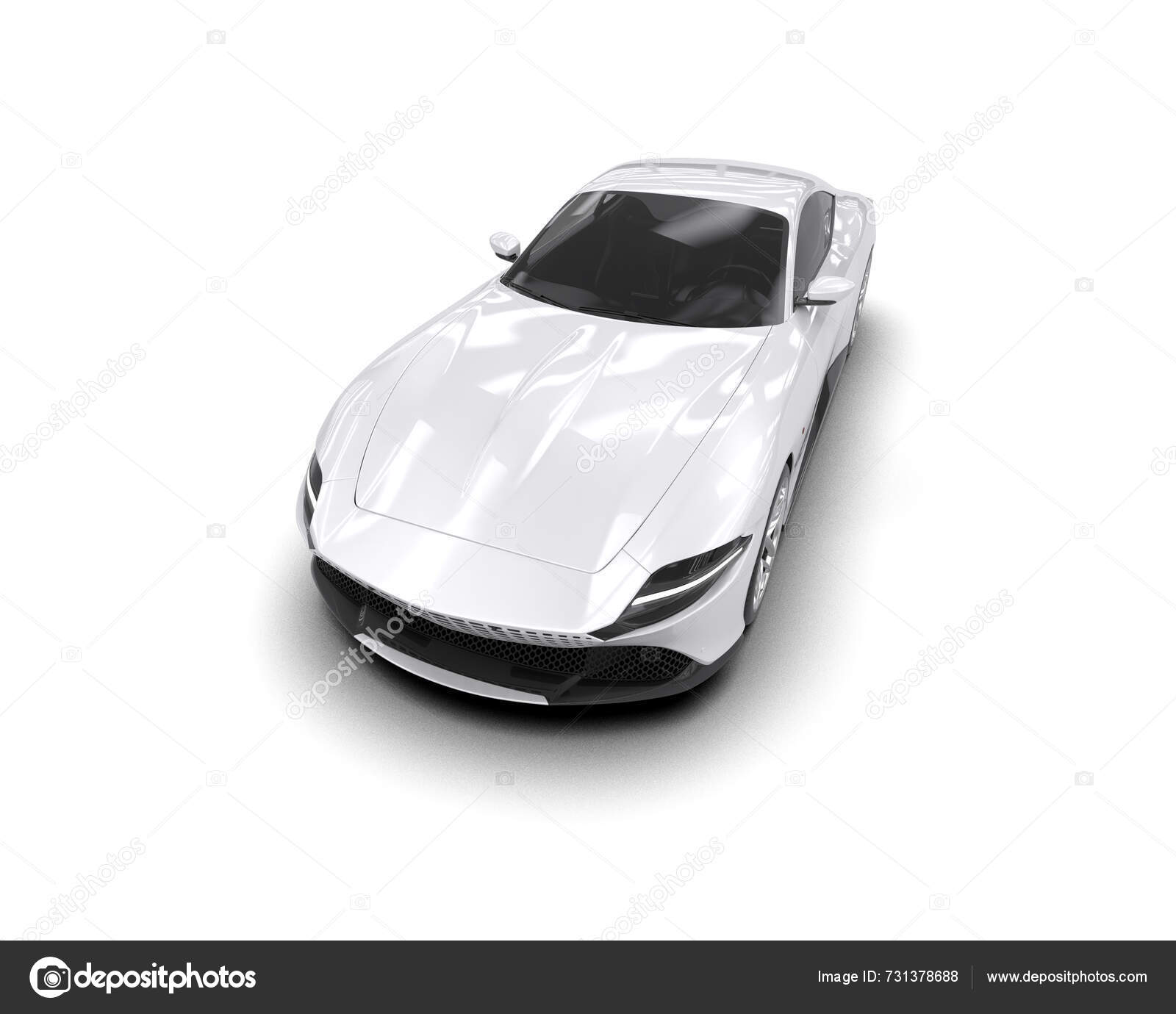 White Super Modern Car Front View — Stock Photo © ChristianNastase ...