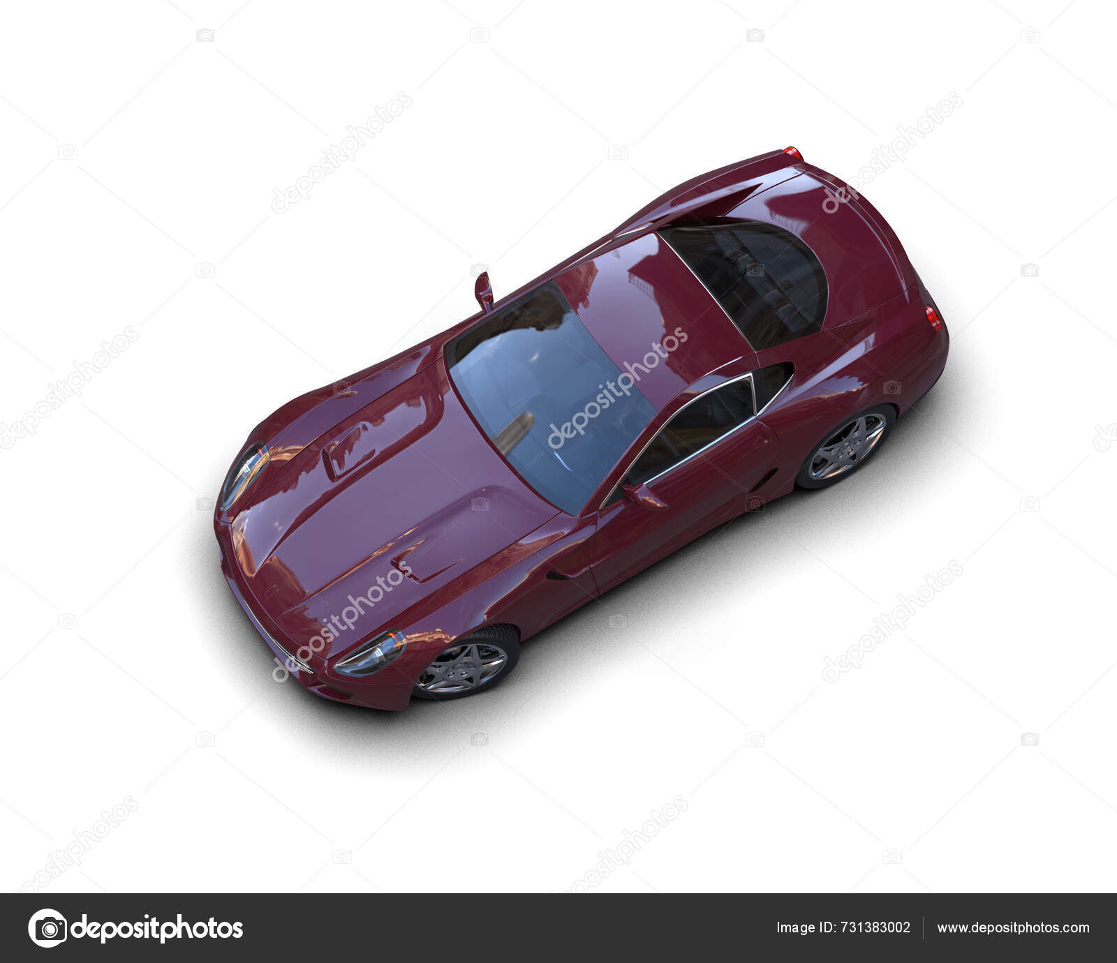 Modern Red Car White Background — Stock Photo © ChristianNastase #731383002