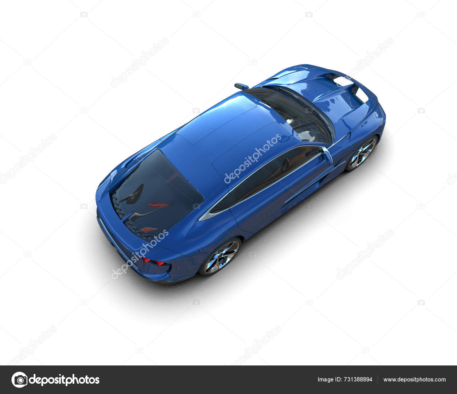 Blue Sport Car Render — Stock Photo © ChristianNastase #731388894