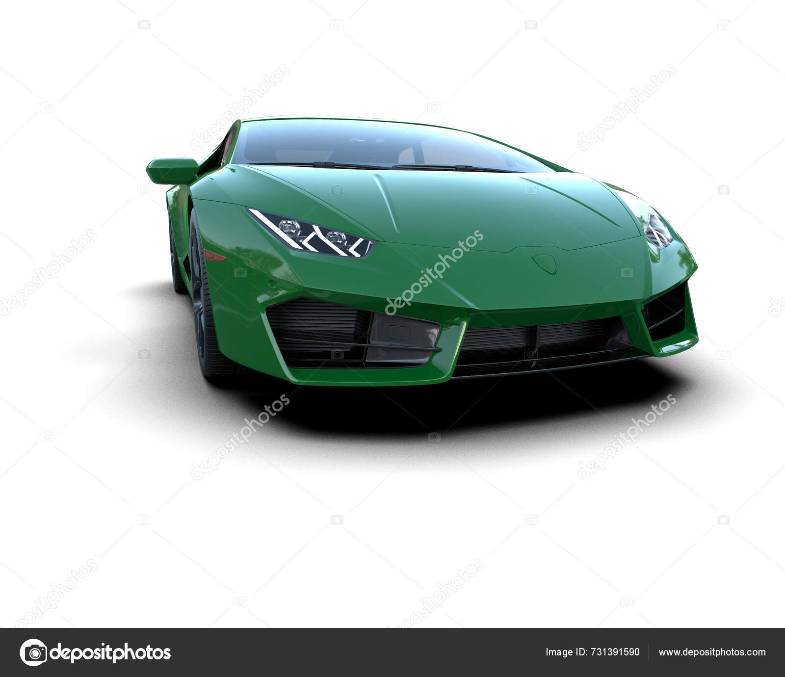 Modern Green Sports Car Rendering — Stock Photo © ChristianNastase ...