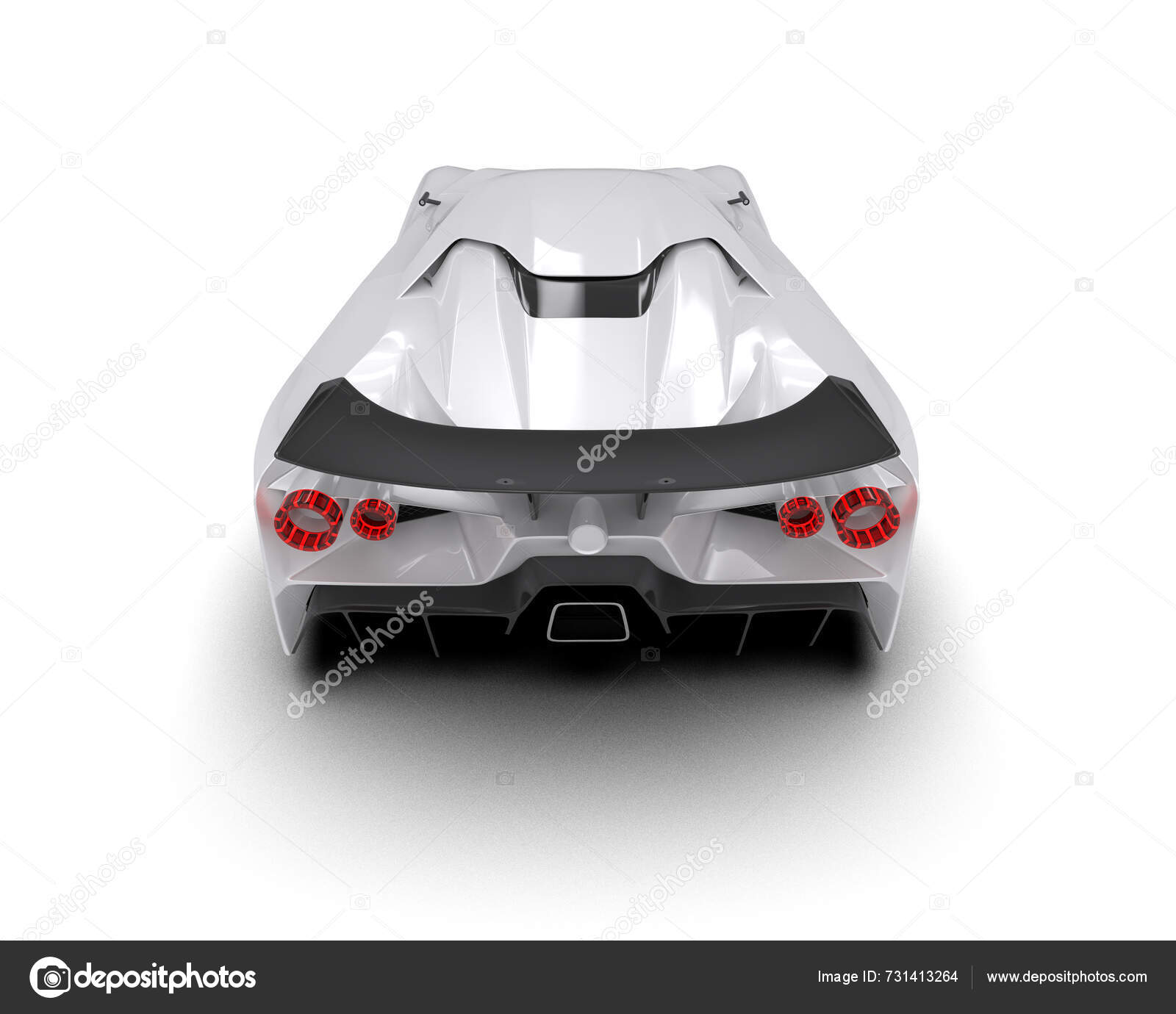 Rendering Modern Sport Car Isolated White Background — Stock Photo ...