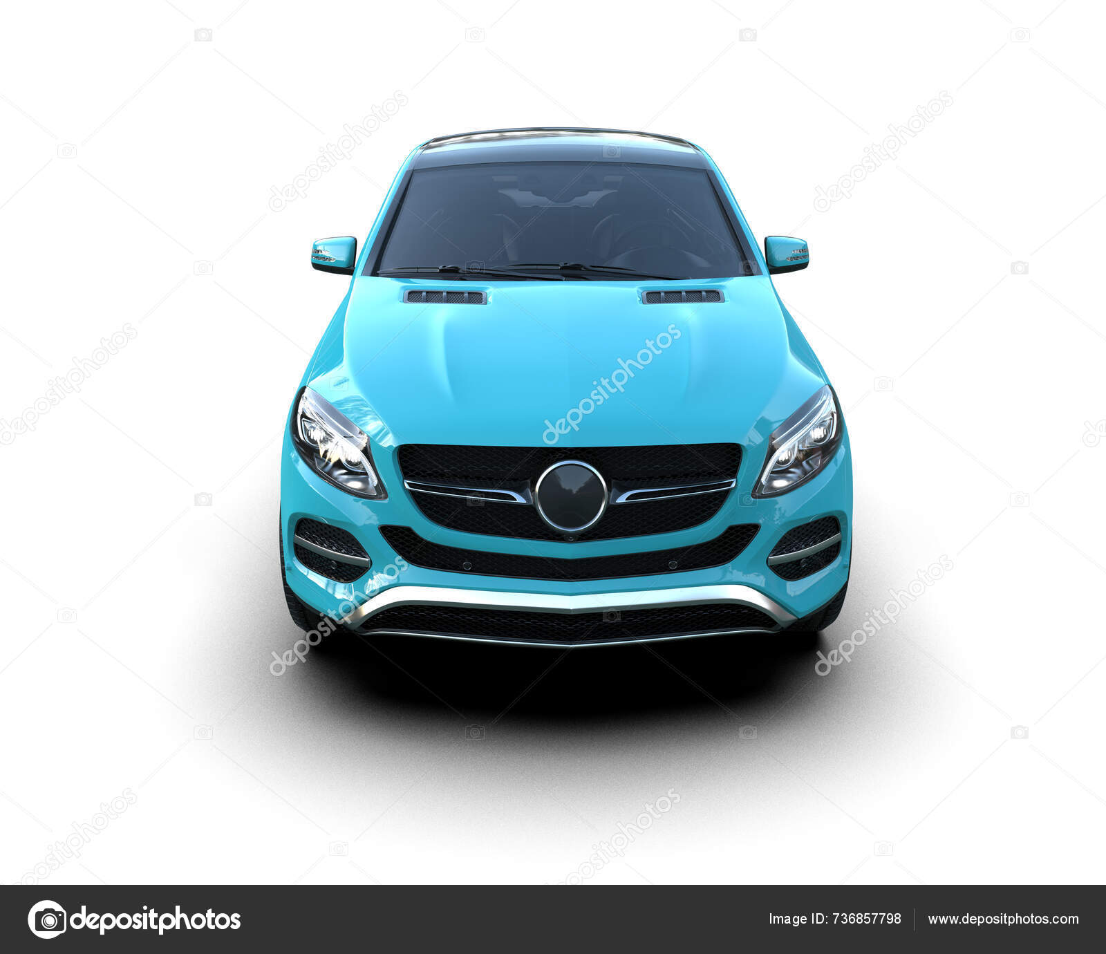 Blue Modern Luxury Car Rendering — Stock Photo © ChristianNastase ...