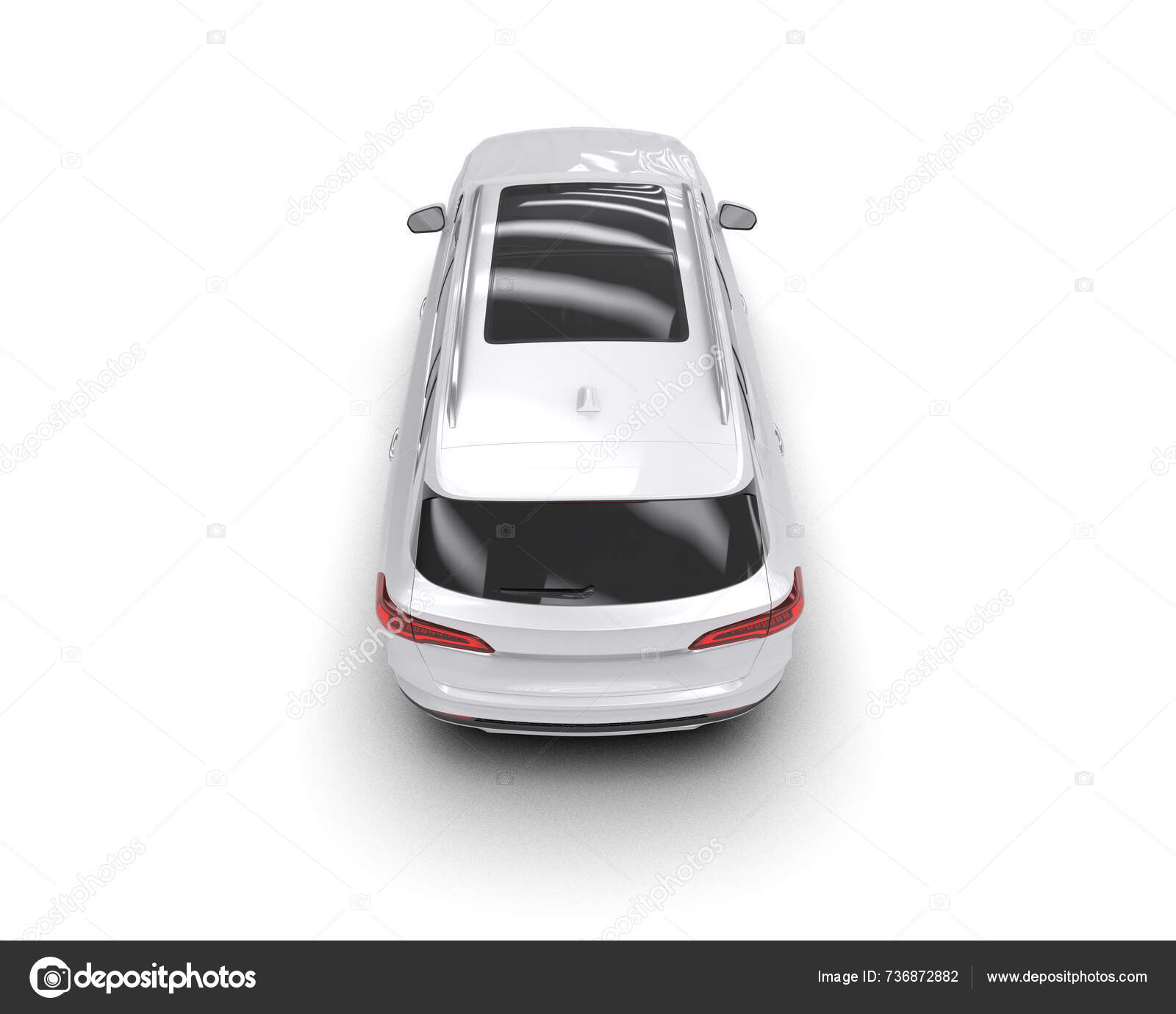 White Modern Car Back View Side View — Stock Photo © ChristianNastase ...
