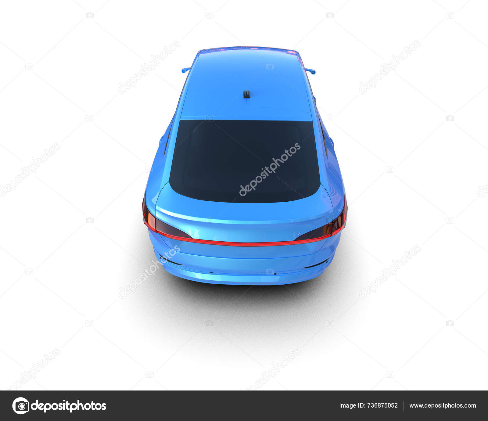 Blue Modern Car Isolated White Background — Stock Photo ...