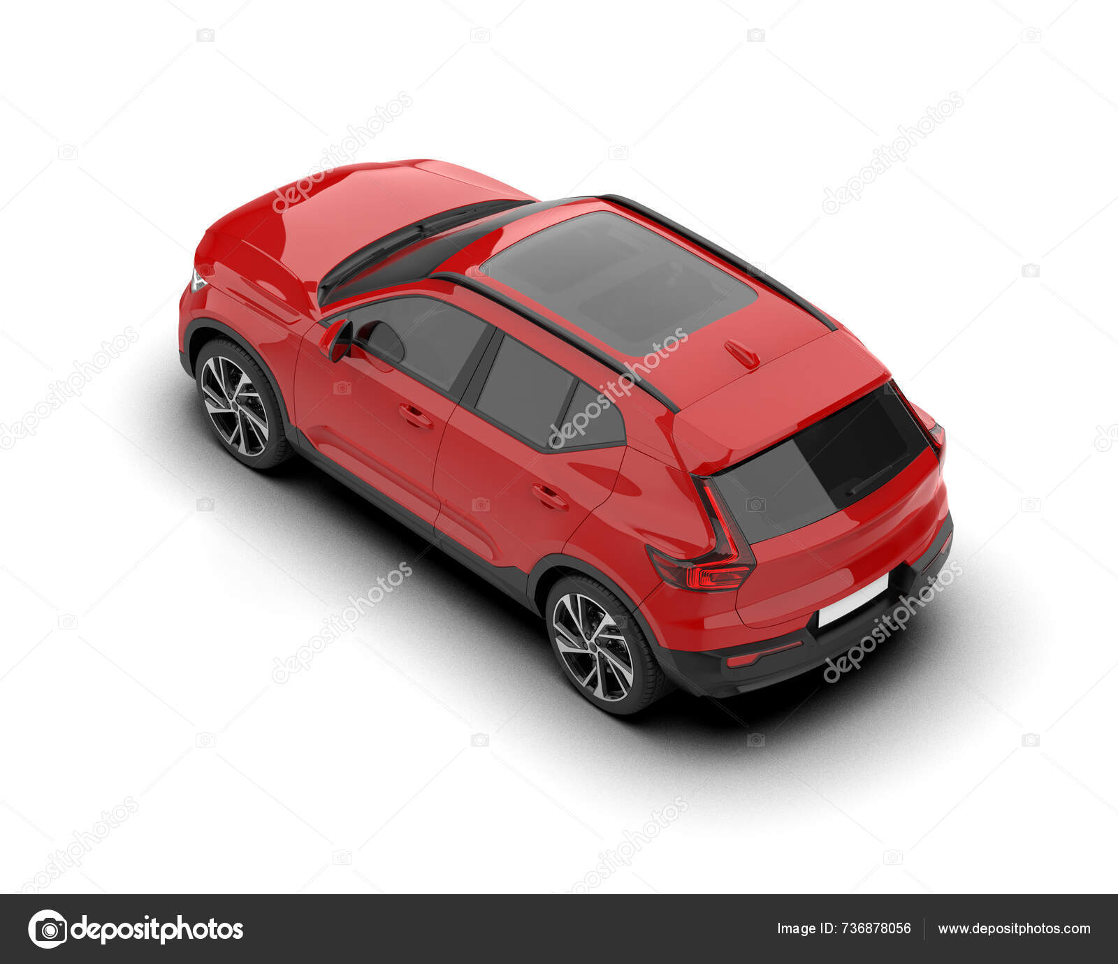 Red Modern Car Front View Illustration — Stock Photo © ChristianNastase ...