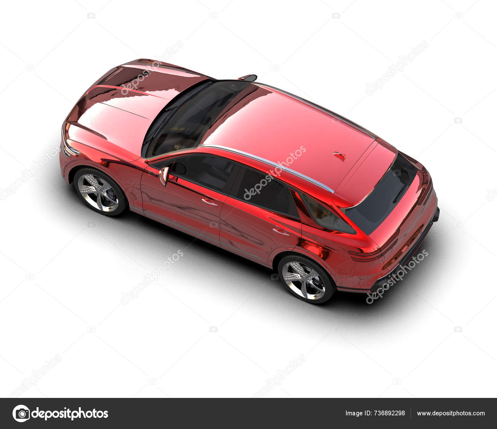 Modern Luxury Red Car Back View — Stock Photo © ChristianNastase #736892298