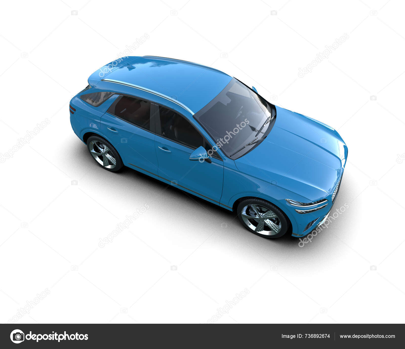 Blue Car White Background Rendering — Stock Photo © ChristianNastase ...