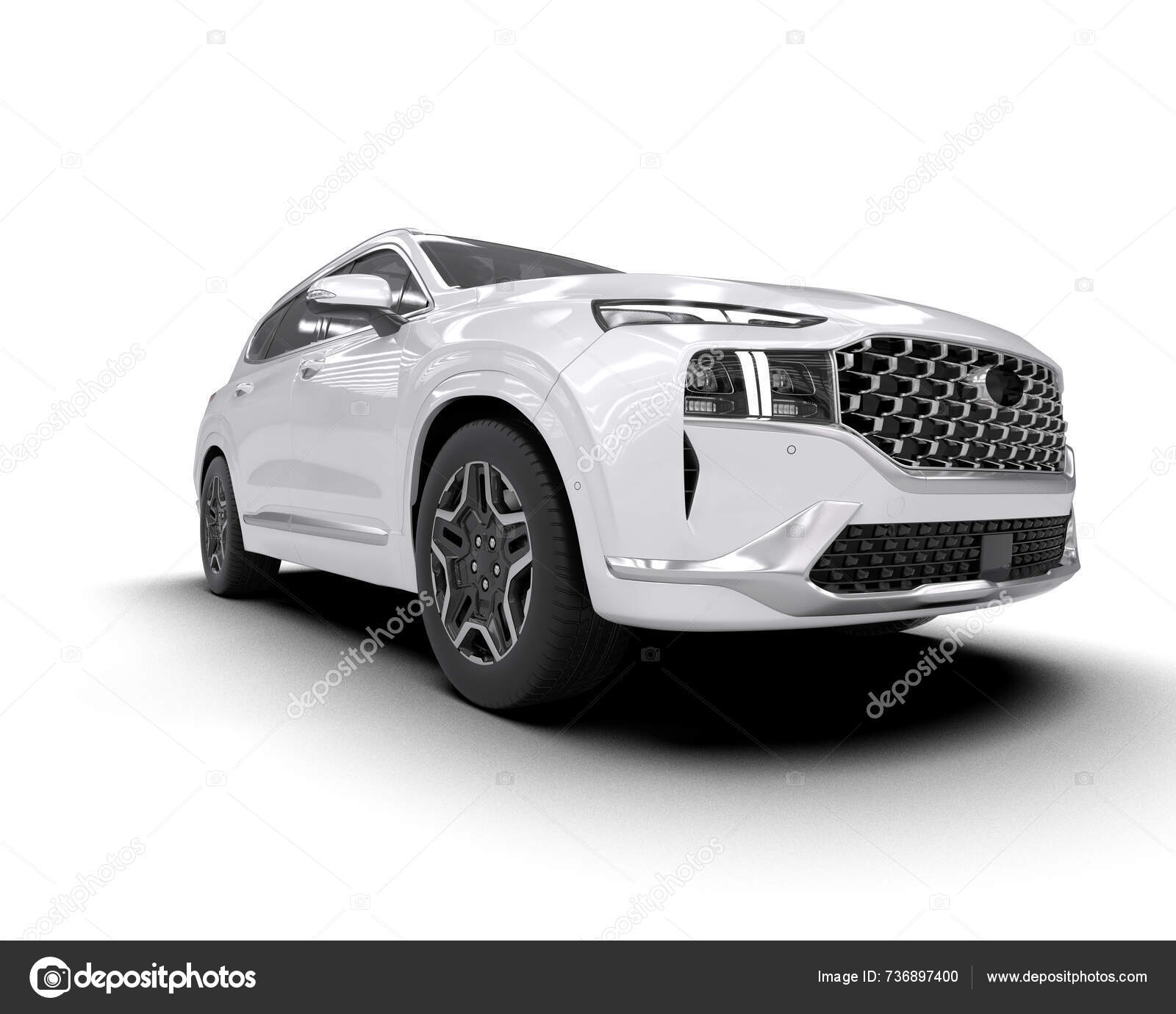 White Luxury Car Gray Background — Stock Photo © ChristianNastase ...