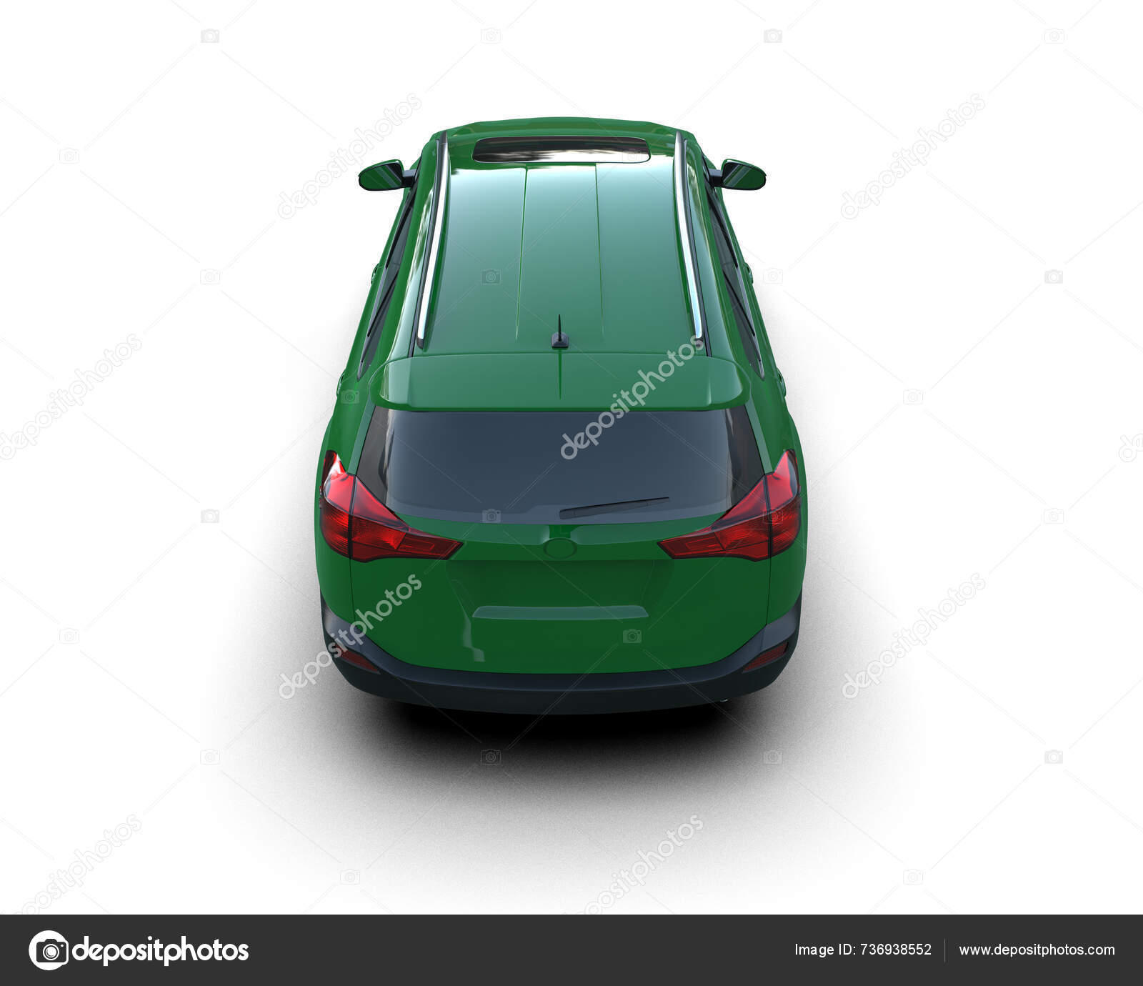 Modern Green Sports Car Back View — Stock Photo © ChristianNastase ...