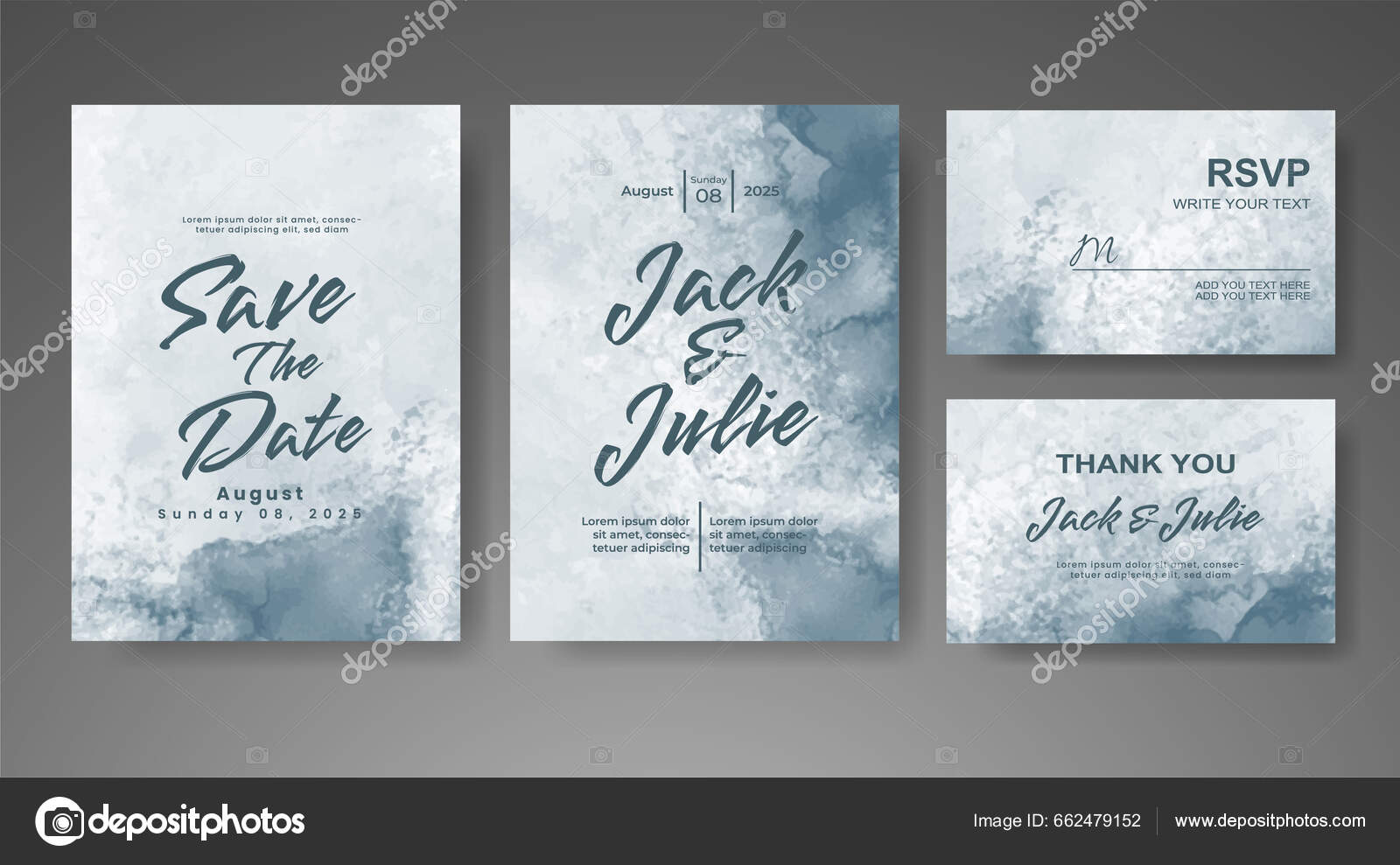 Date Watercolor Background Design Your Invitation Stock Vector by ©Rezi ...