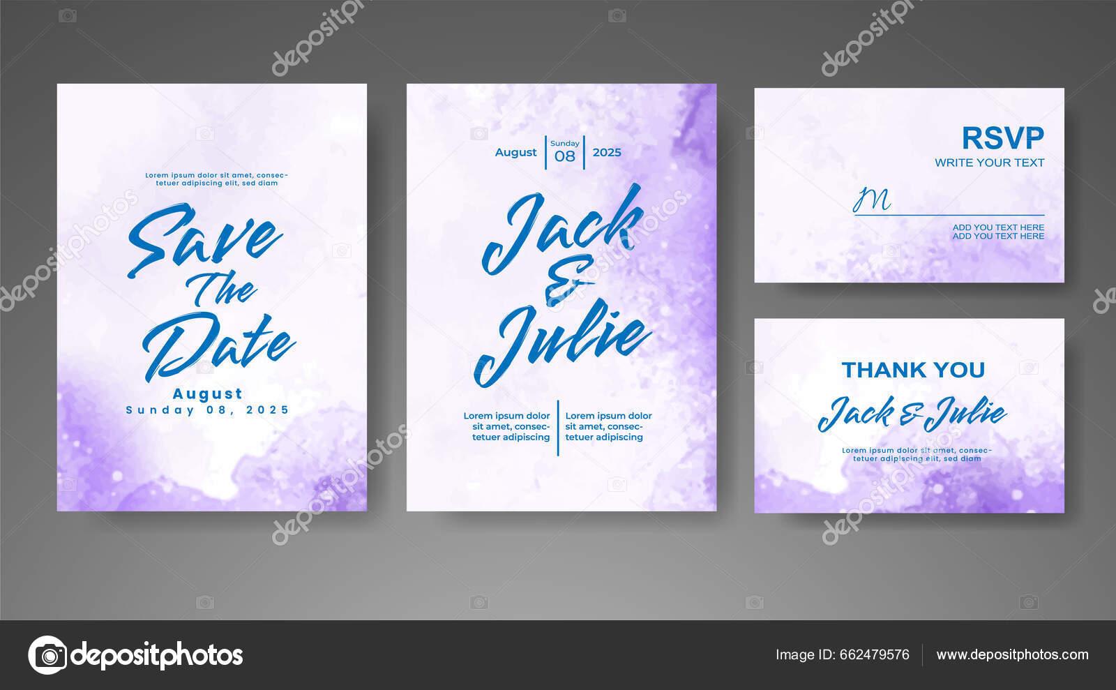 Date Watercolor Background Design Your Invitation Stock Vector by ©Rezi ...