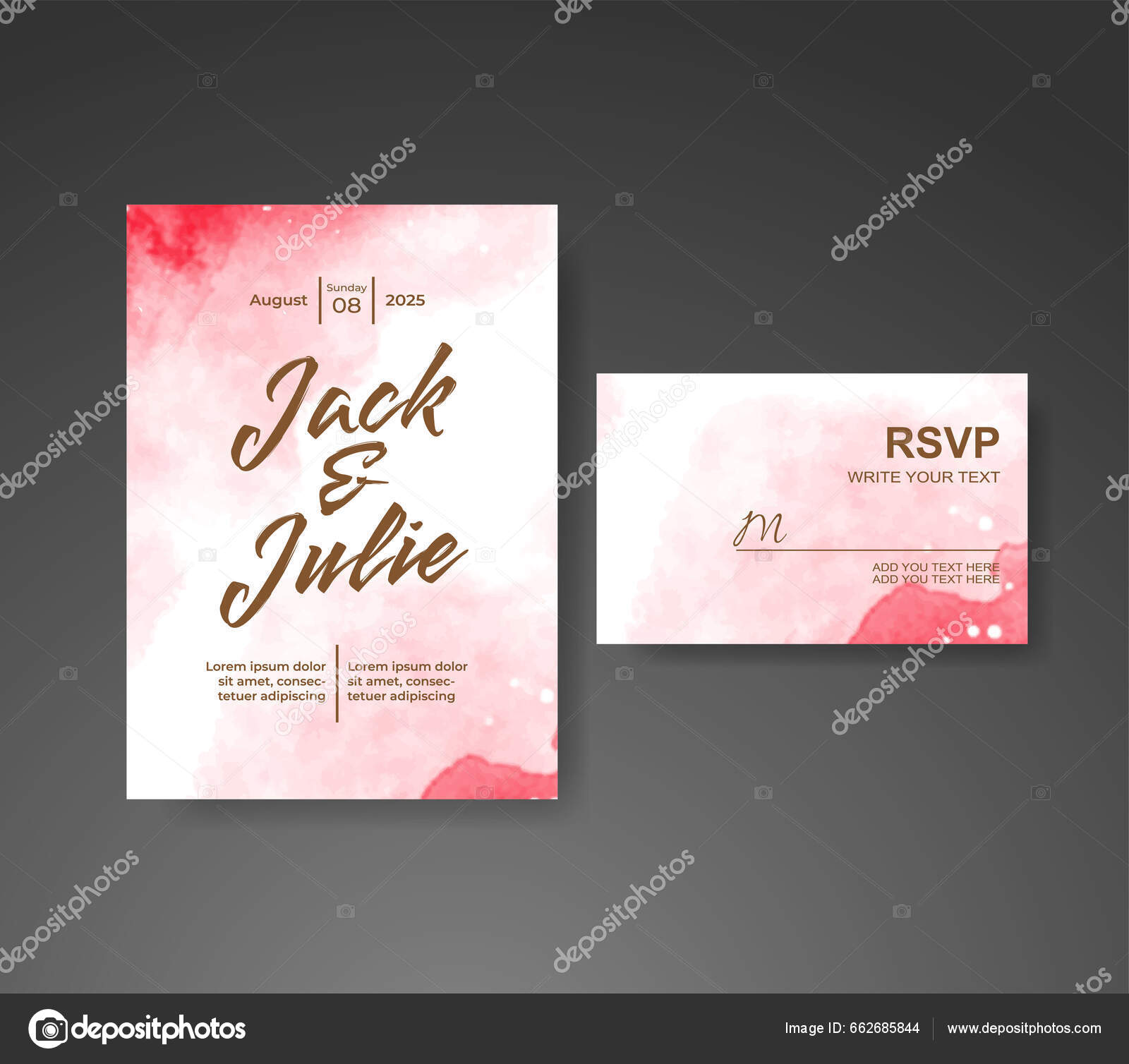 Date Watercolor Background Design Your Invitation Stock Vector by ©Rezi ...