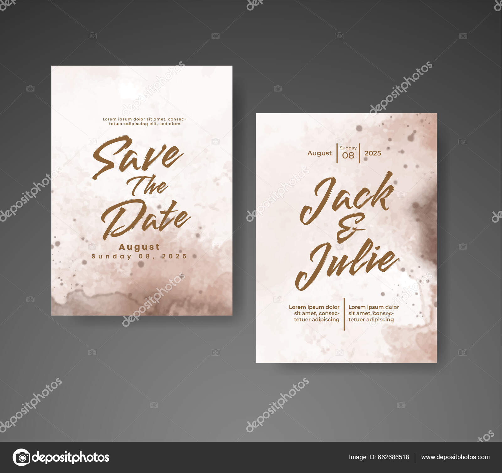 Date Watercolor Background Design Your Invitation Stock Vector by ©Rezi ...