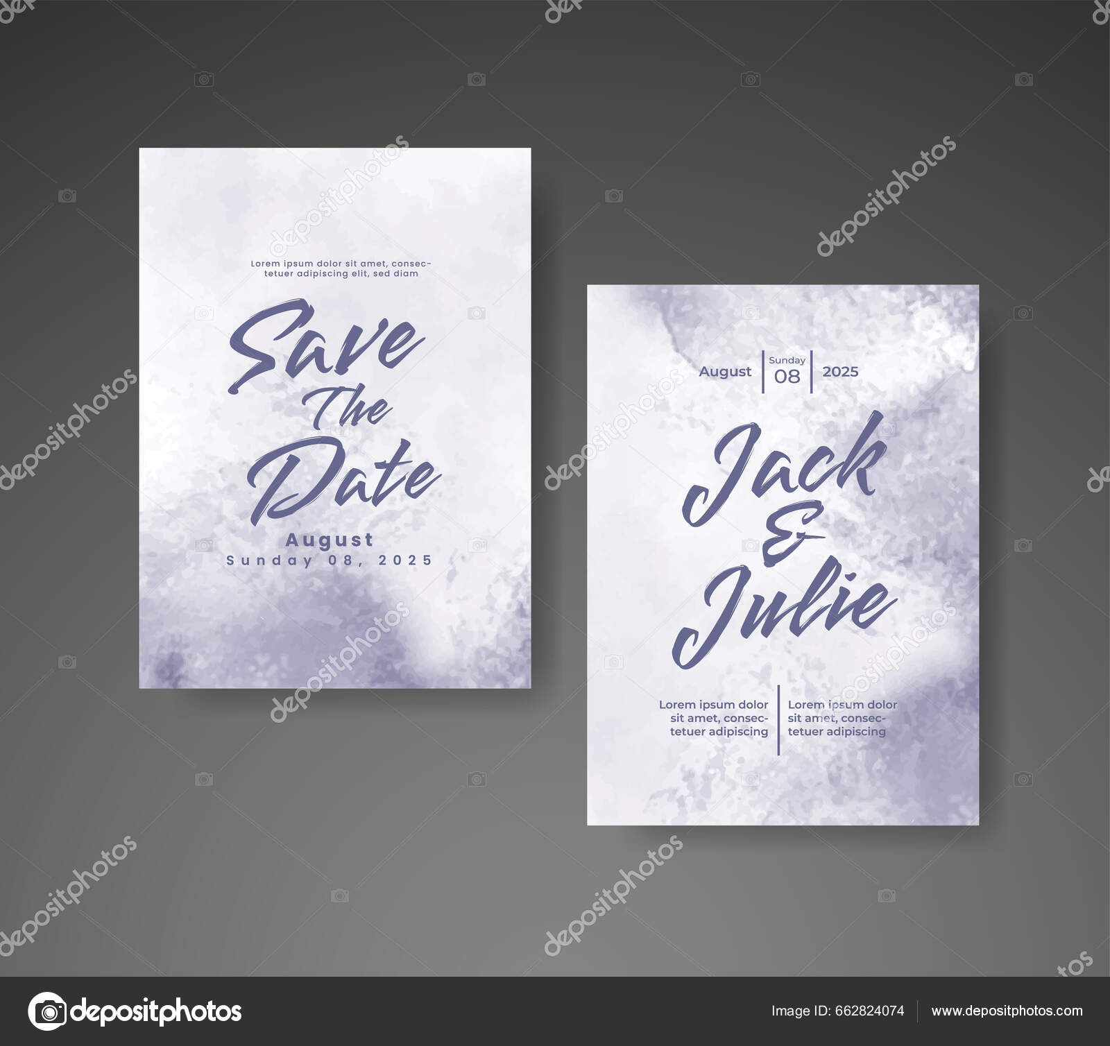 Date Watercolor Background Design Your Invitation Stock Vector by ©Rezi ...