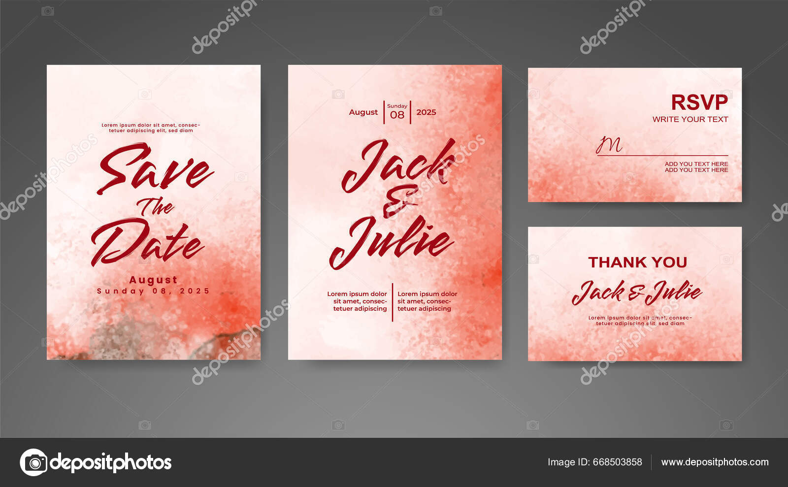 Date Watercolor Background Design Your Invitation Stock Vector by ©Rezi ...