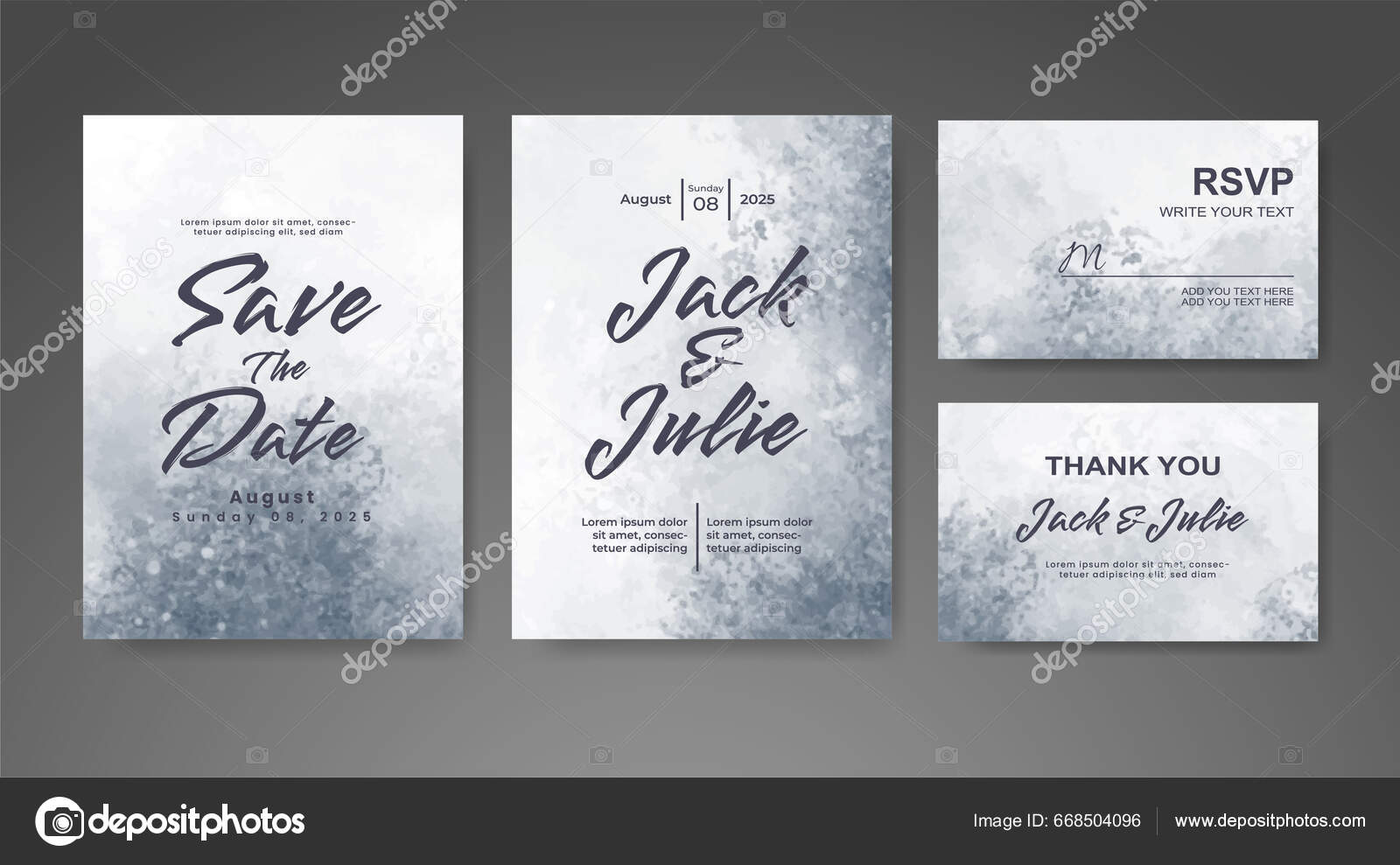 Date Watercolor Background Design Your Invitation Stock Vector by ©Rezi ...