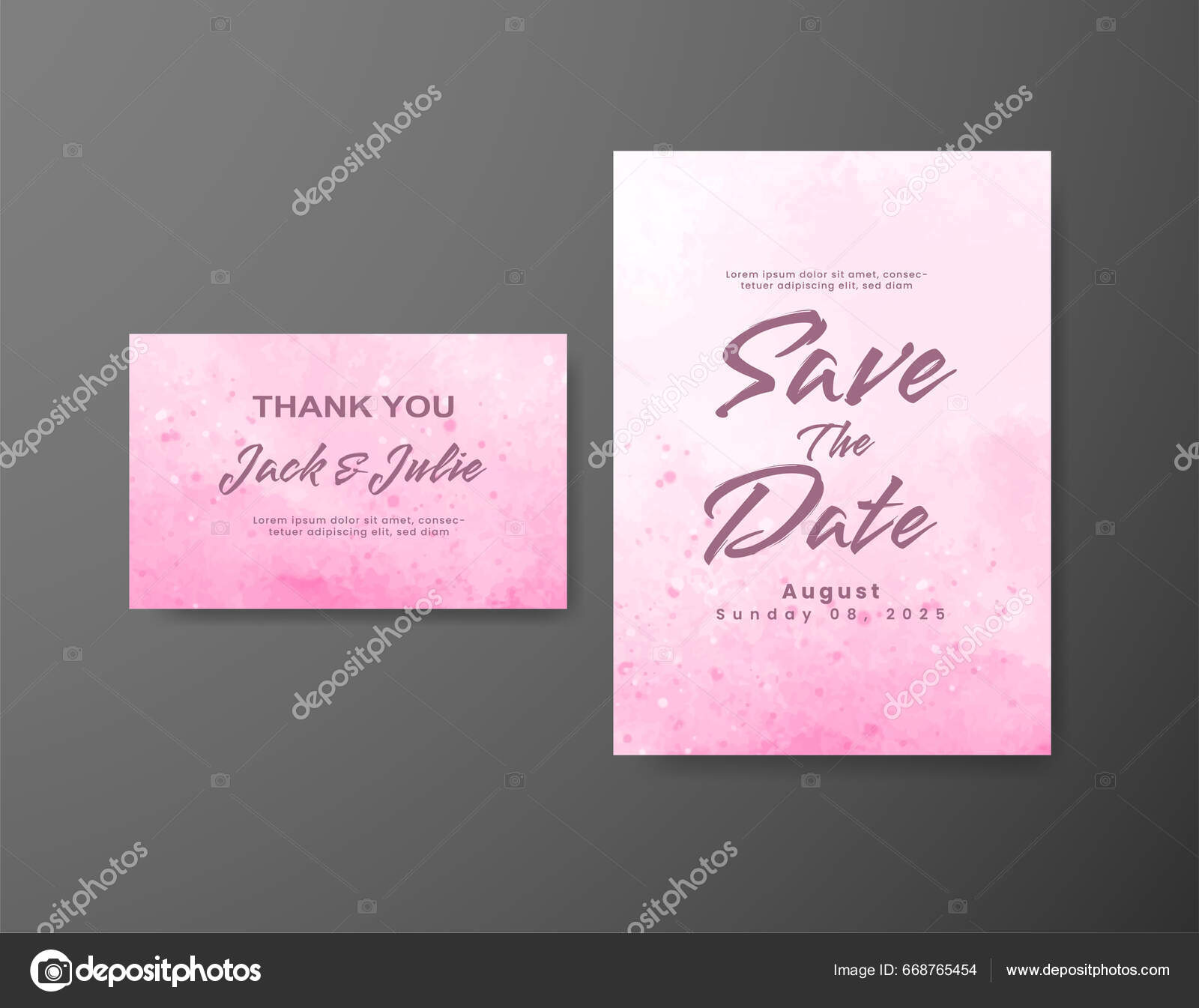 Date Watercolor Background Design Your Invitation Stock Vector by ©Rezi ...