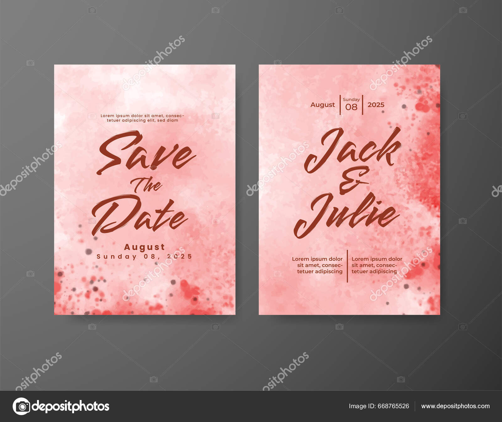 Date Watercolor Background Design Your Invitation Stock Vector by ©Rezi ...