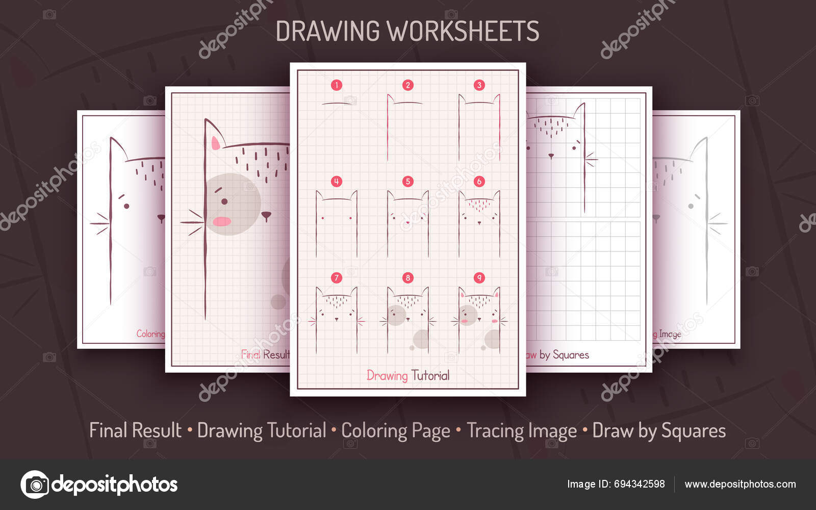 Como Desenhar Gato Passo Passo Tutorial Desenho Guia Desenho Instrução ...