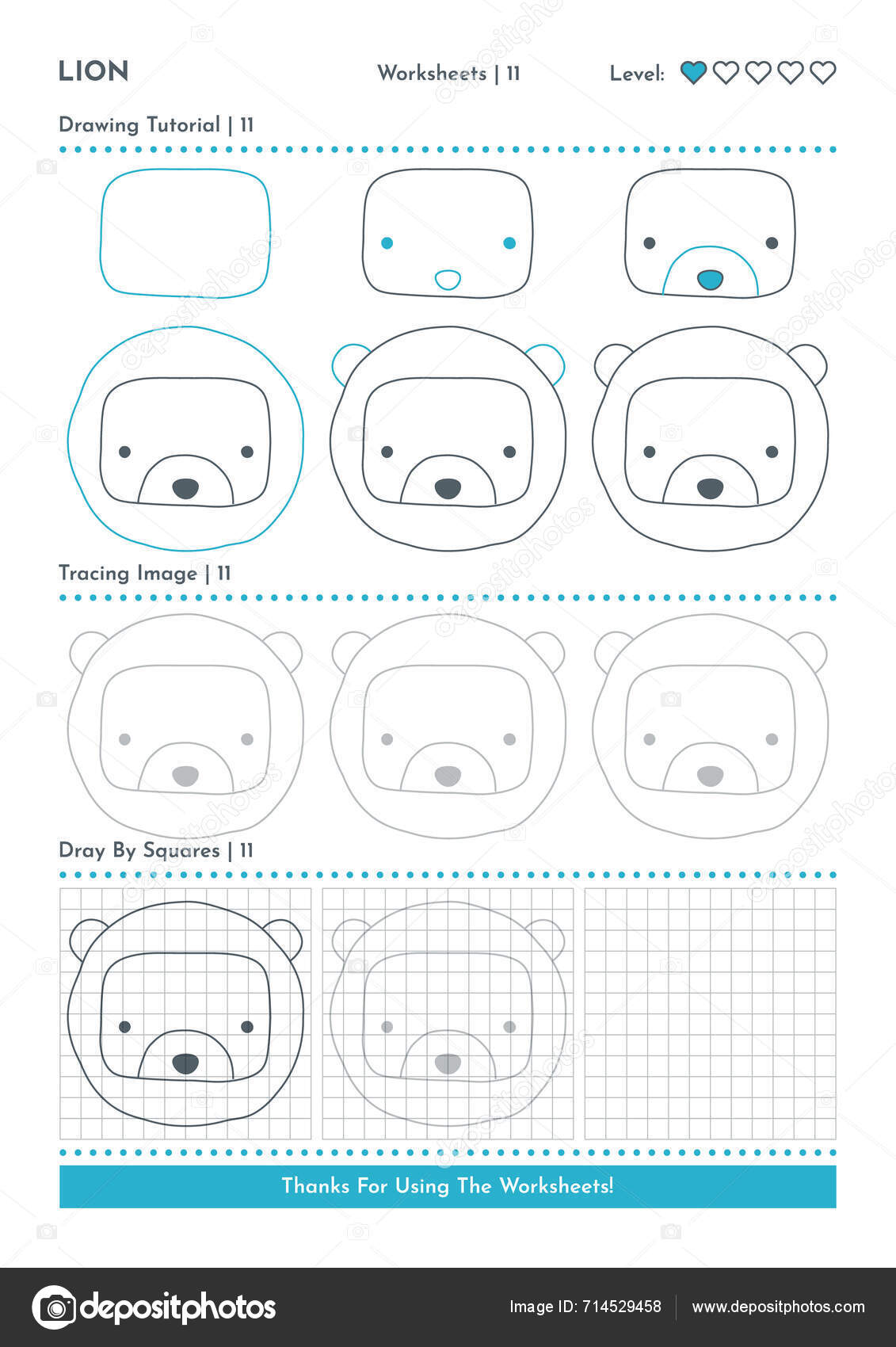 Doodle Hayvan Aslanı Nasıl Çizilir Çizer Adım Çizer Dersi Çocuklar ...