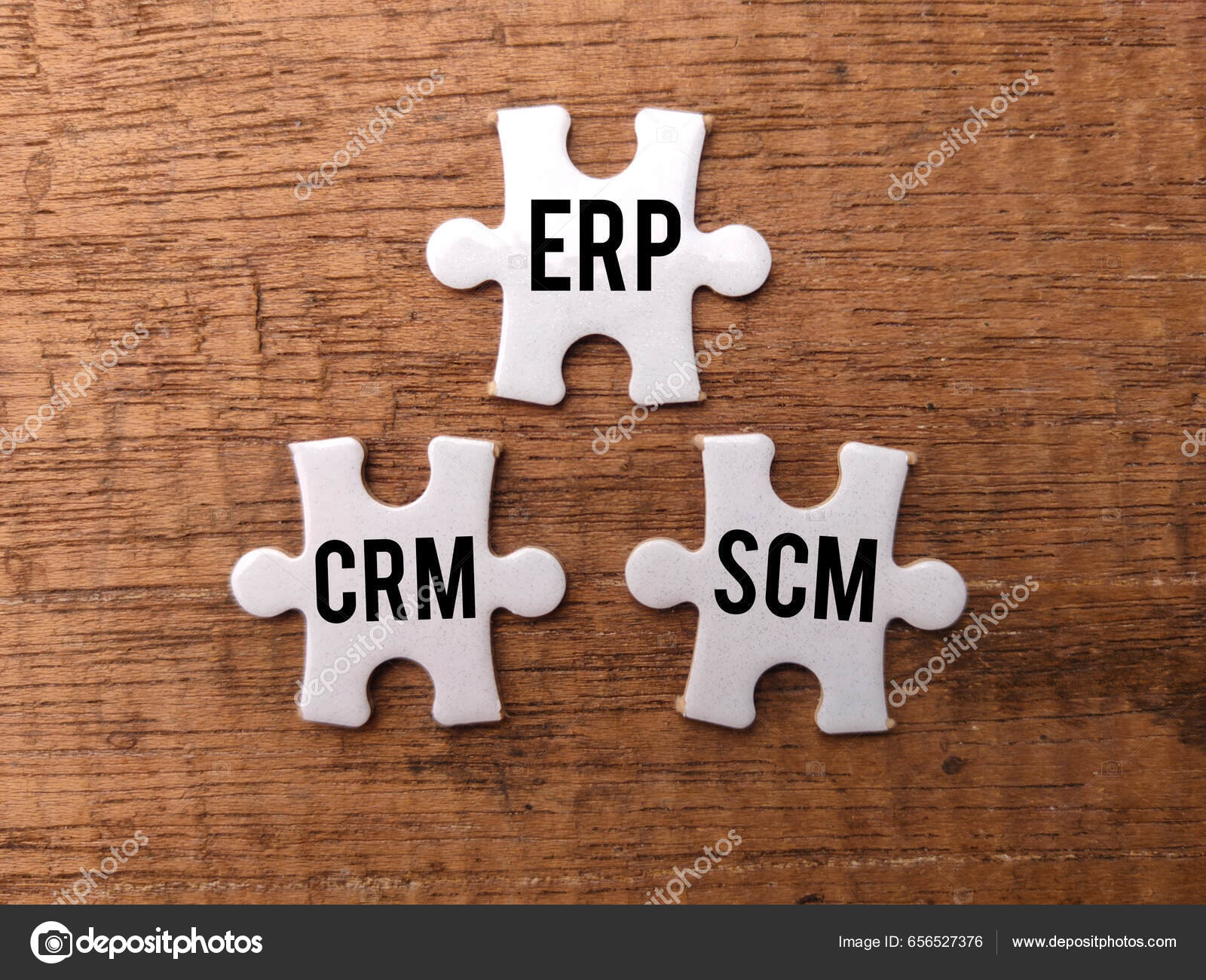 Top View White Puzzle Word Erp Crm Scm Wooden Background — Stock Photo ... Top View White Puzzle Word Erp Crm Scm Wooden Background — Stock Photo ...