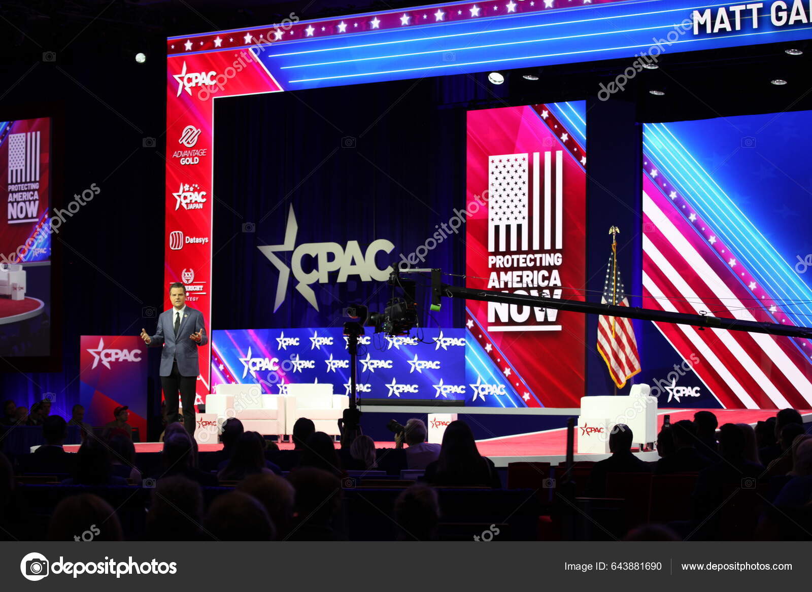 Congressman Matt Gaetz Cpac Covention Maryland March 2023 Maryland Usa ...