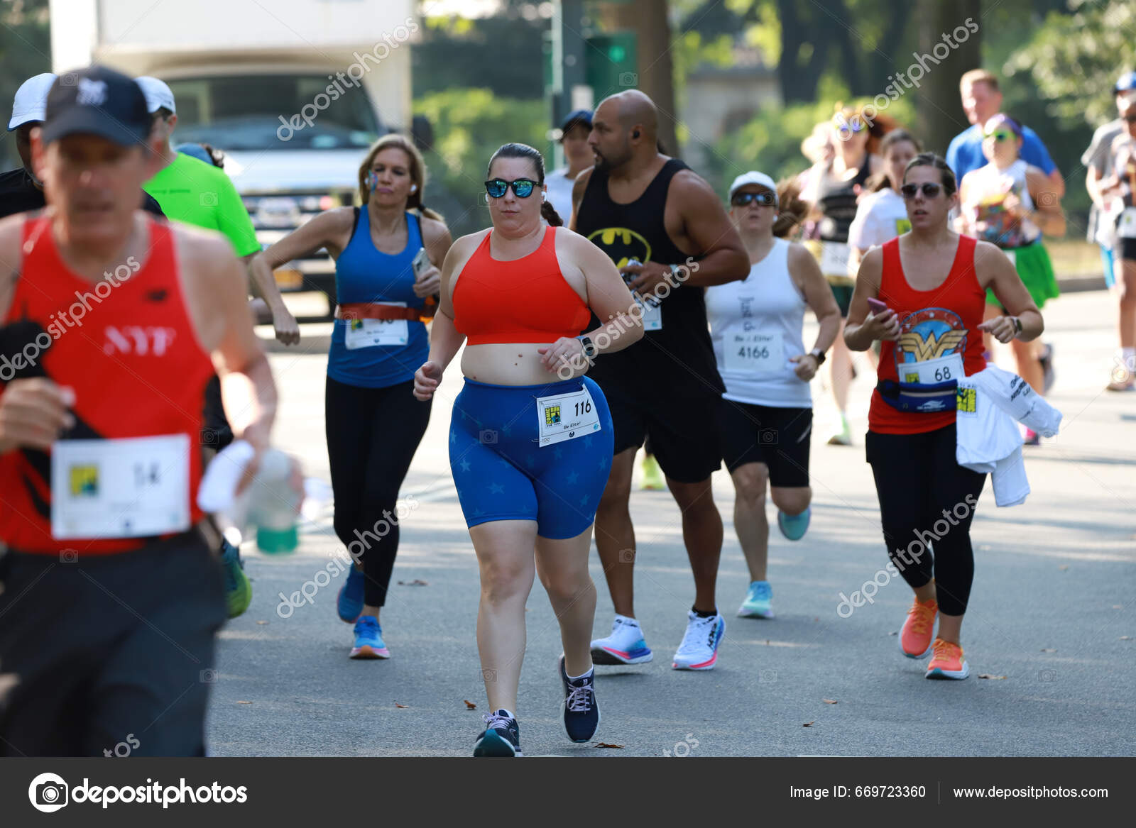 Comic Run 10K Central Park August 2023 New York Usa – Stock Editorial ...