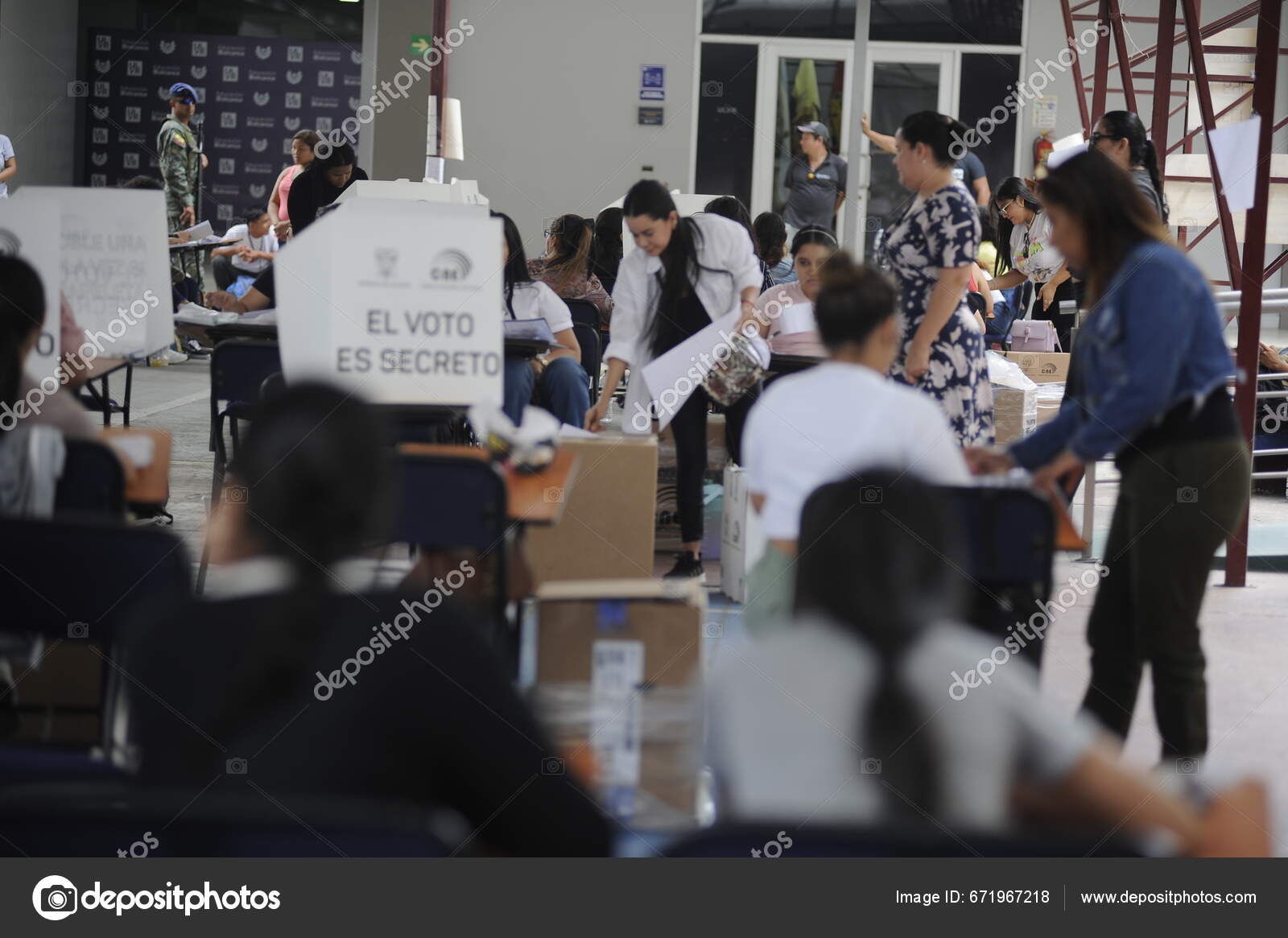 Voting Election Ecuador August 2023 Guayaquil Ecuador Ecuadorians Seen ...